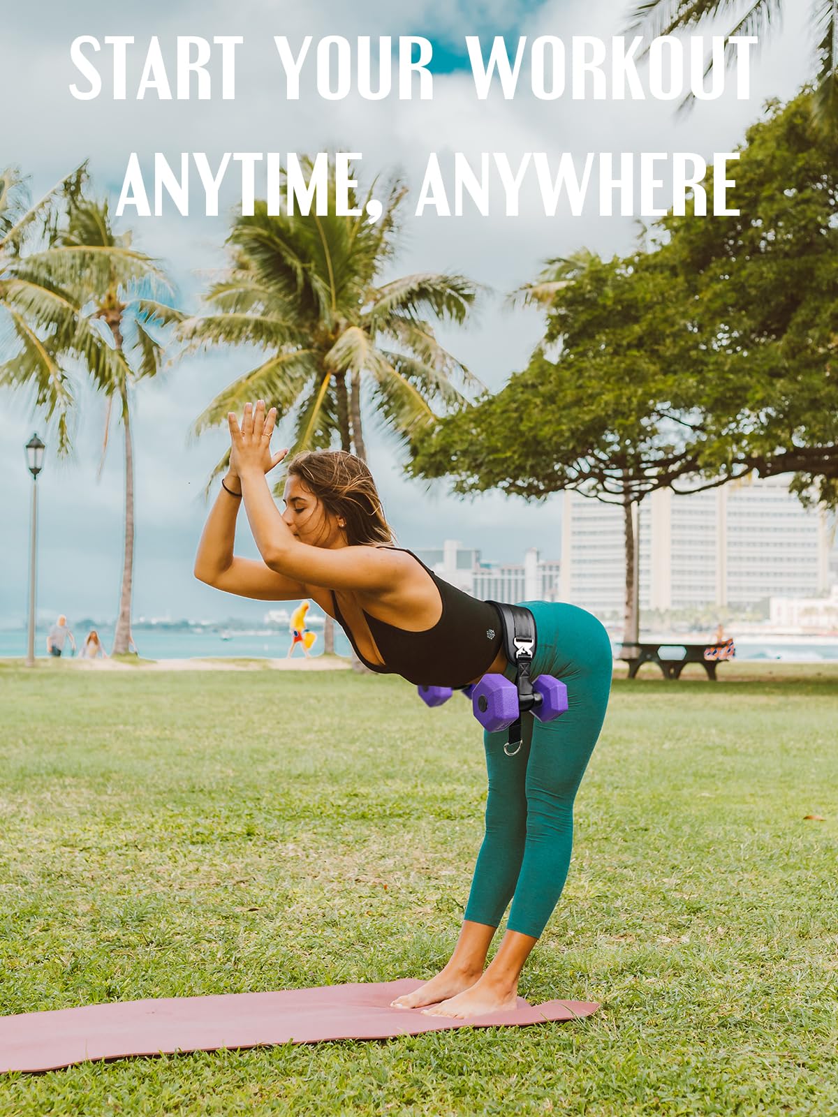 Snapklik.com : VAIIO Hip Thrust Belt For Dumbbells & Kettlebells ...