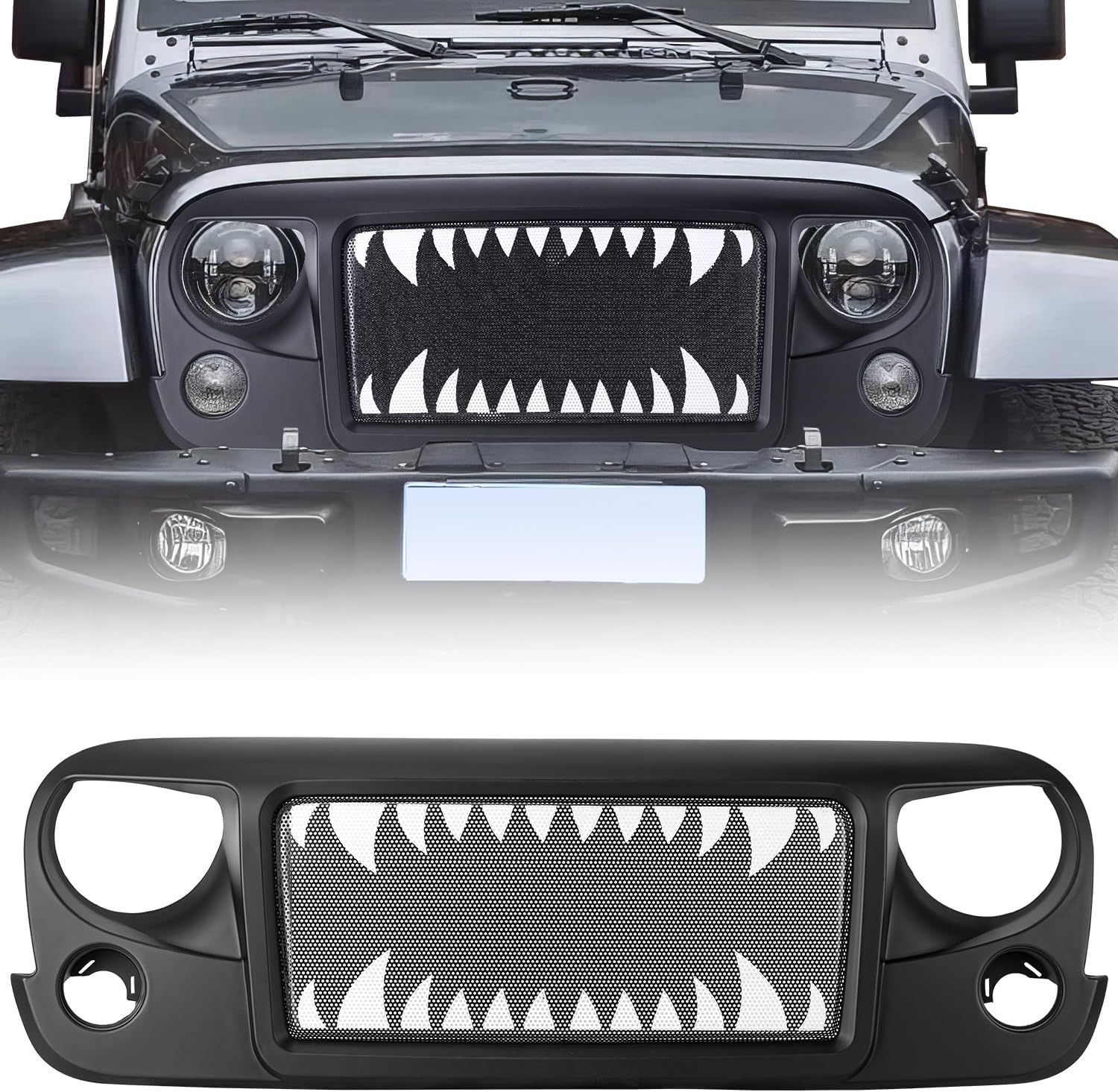 Amazon.com: YEEGO DIRECT Front Grill For Jeep Wrangler Grille ...