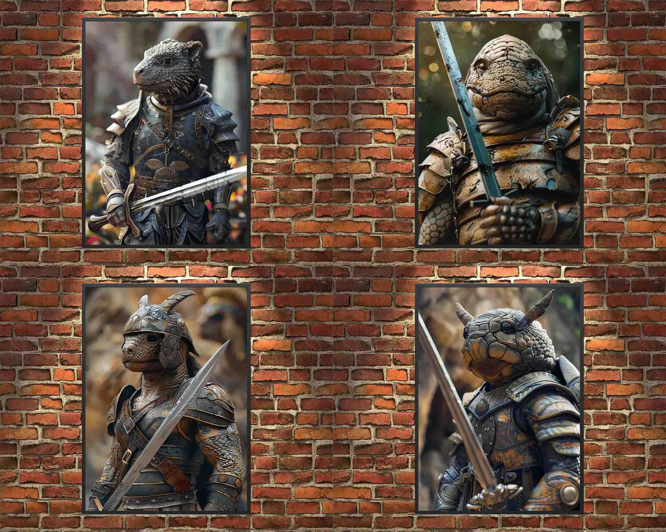 Amazon.com: ARA STEP Funny Realistic Poster Prints Unframed Set of 4 ...