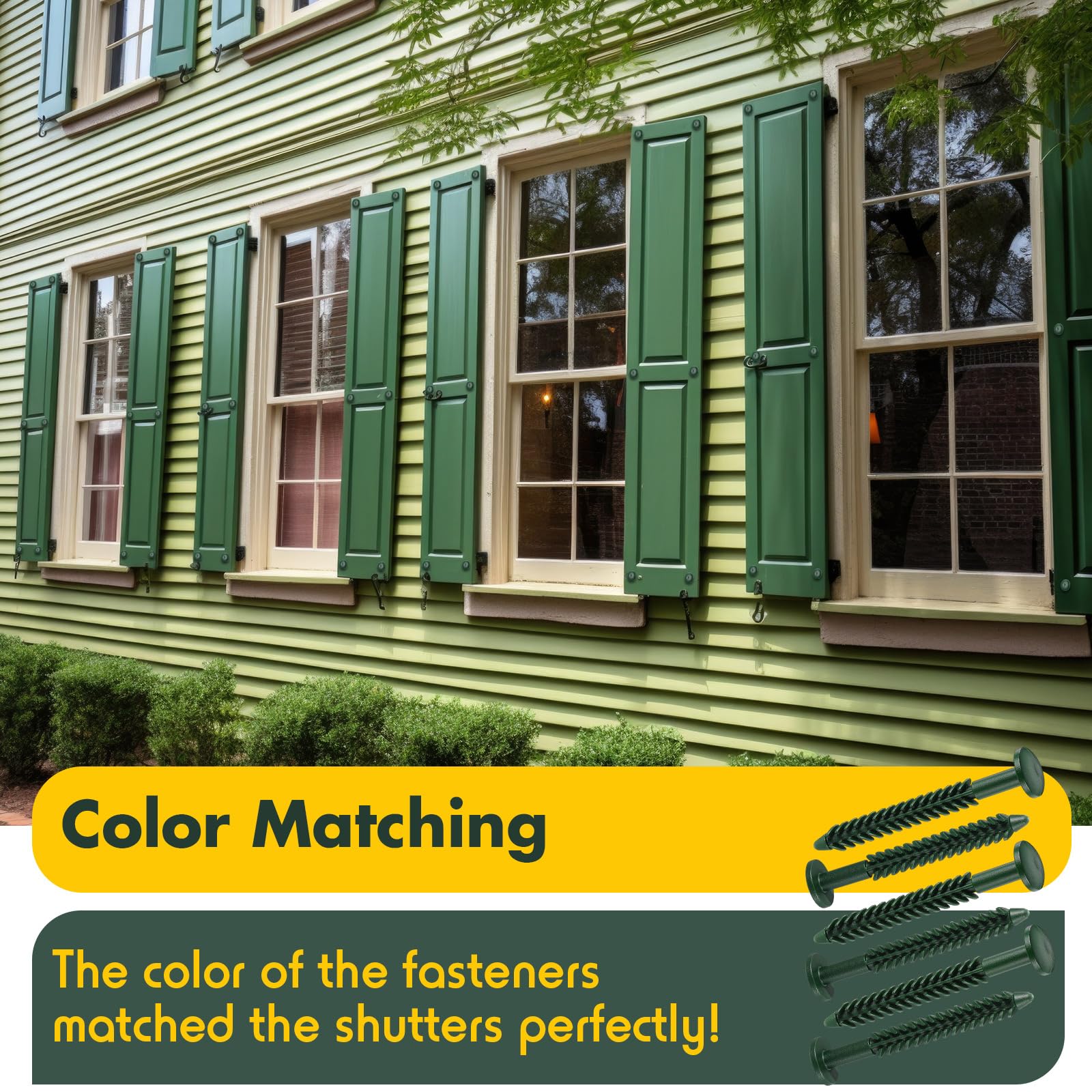 Snapklik.com : MorningRo 12 Pack Vinyl Shutter Fasteners Plastic ...
