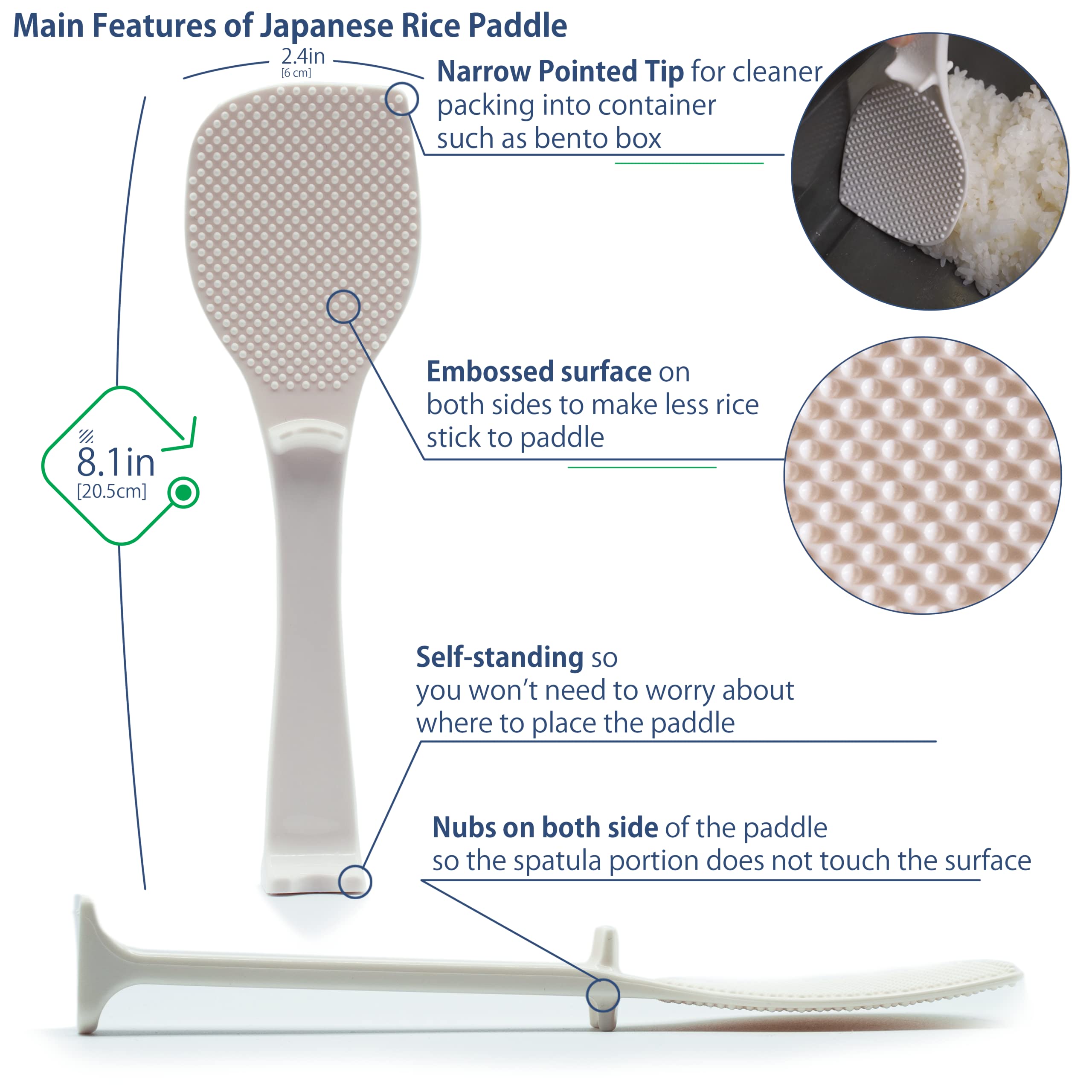 Snapklik.com : Standing Rice Paddle And 3/4 Cup Measuring Cup For Rice ...