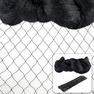 Amazon.com : Hortifan Bird Netting，25'x 50' with 1" Square Mesh Garden Netting Bird Net for ...