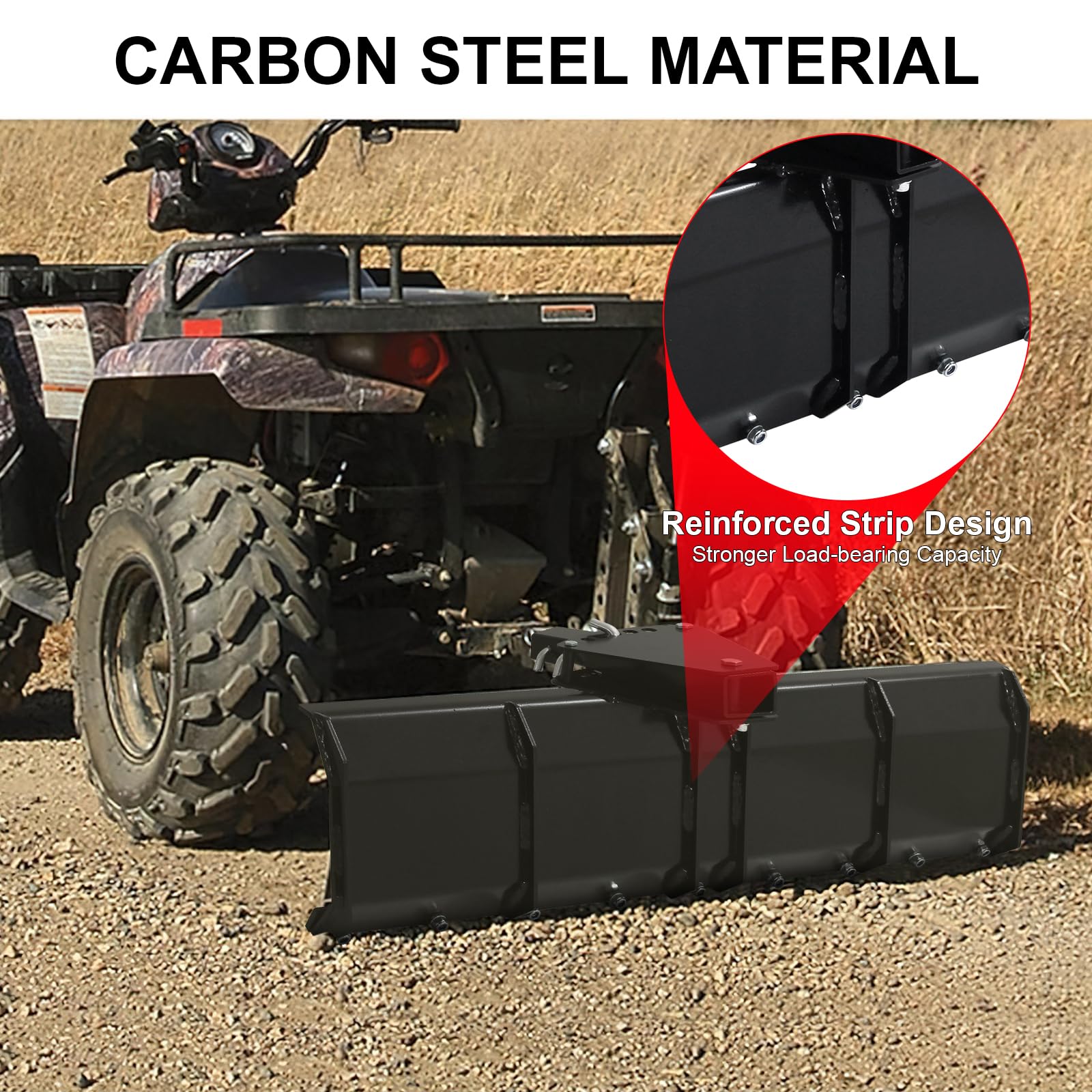 Snapklik.com : 3 Point Rear Grading Blade For ATV/UTV, 42" Heavy Duty ...