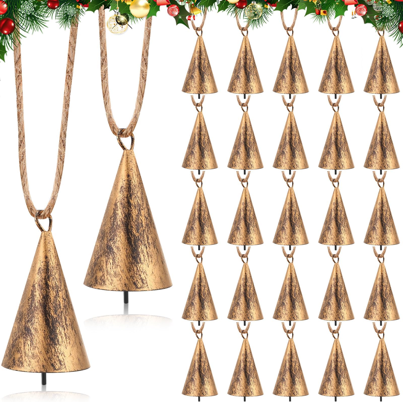 Amazon.com: Mango Gifts Vintage Indian Iron Tin Bells, Rustic Wind ...