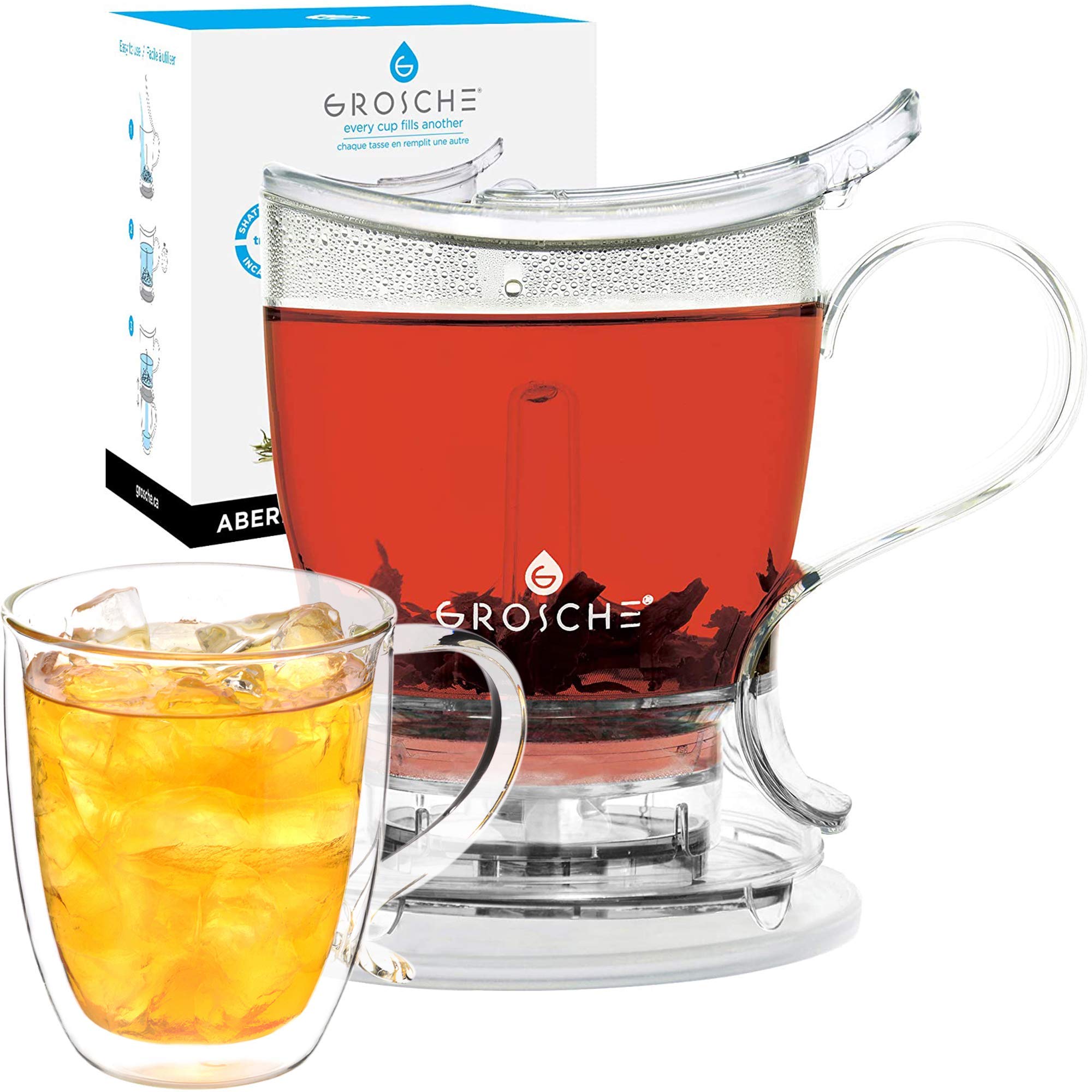 Amazon.com | GROSCHE Aberdeen 34 oz tea pot and bottom dispensing tea ...