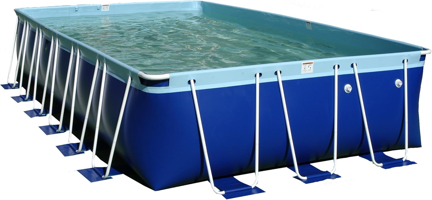 Amazon.com: Splash-A-Round Pools Aqua Blue Rectangular Pool, 9-Feet by ...