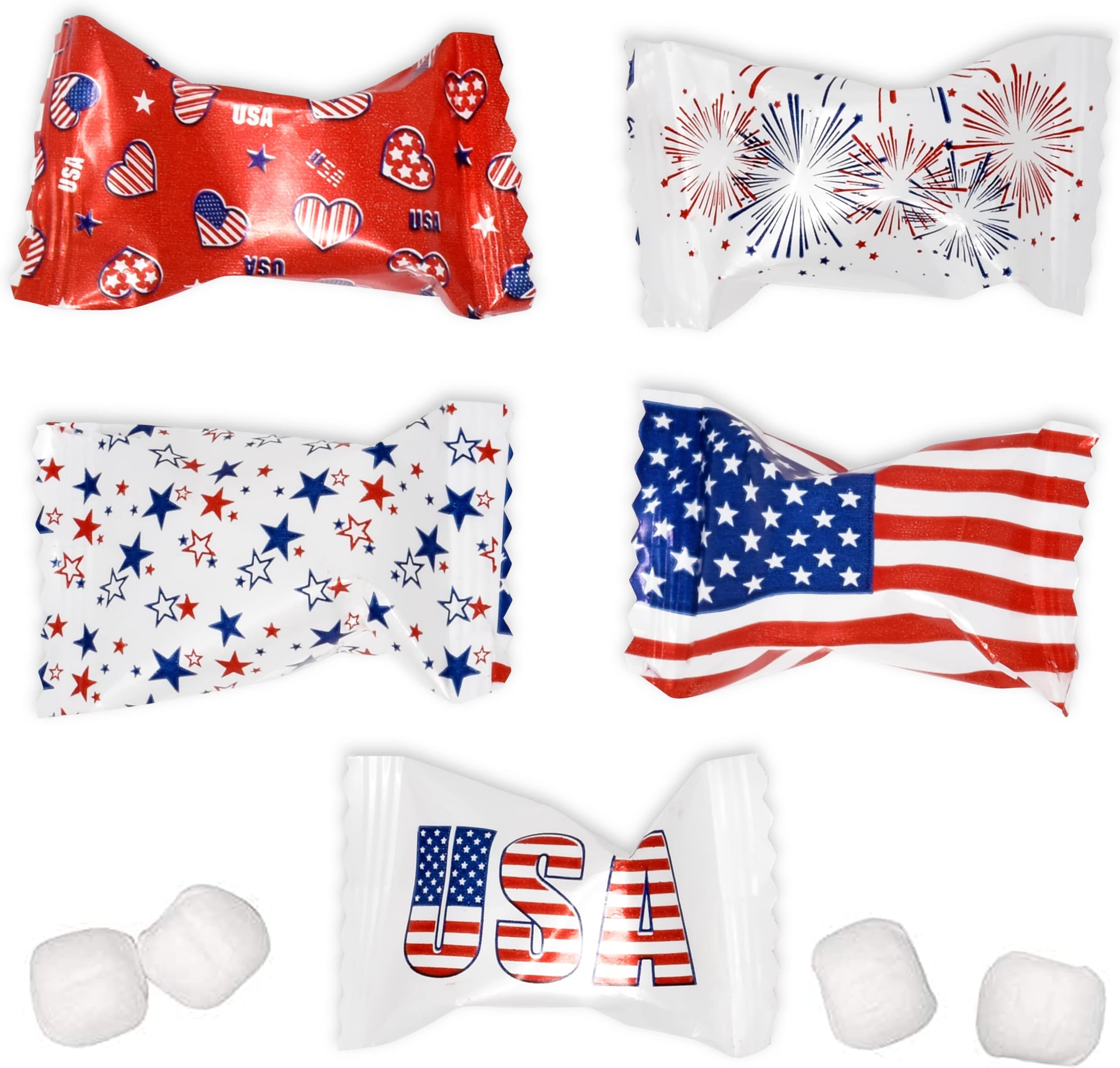 Amazon.com : USA American Flag Butter Mint Candies Bags 100 Count ...