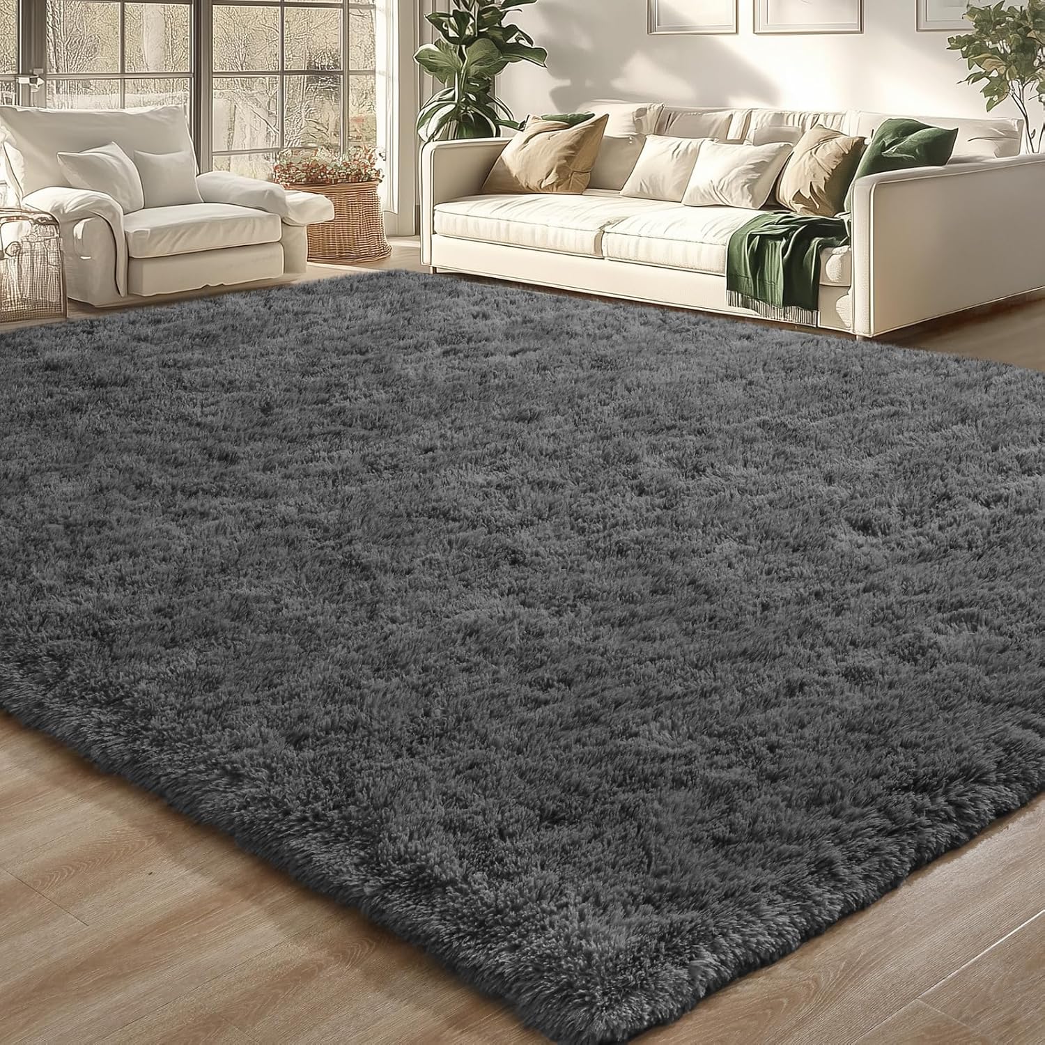 Amazon.com: Merelax Soft Modern Indoor Large Shaggy Rug for Livingroom ...