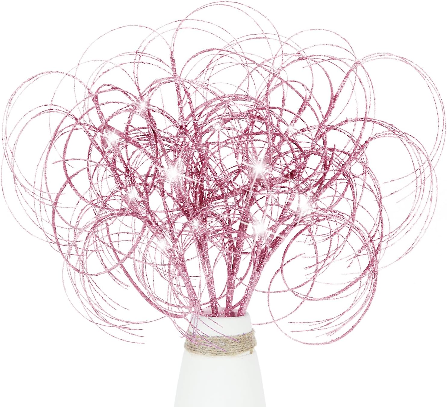 Amazon.com: Light Pink Sparkle Glitter Curly Ting Ting Branches Vase ...