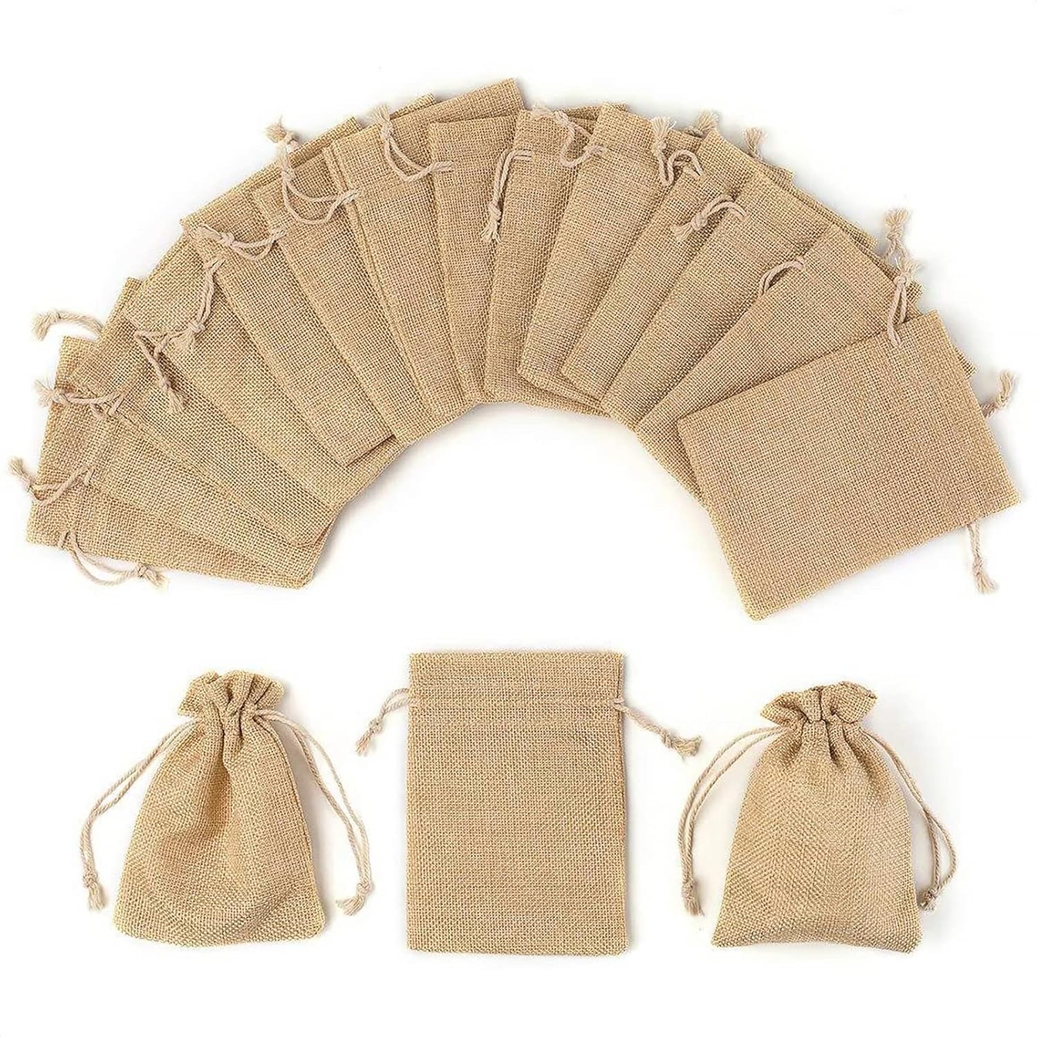 Amazon.com: Small Burlap Bags with Drawstring - 24 Pcs Muslin Bags ...