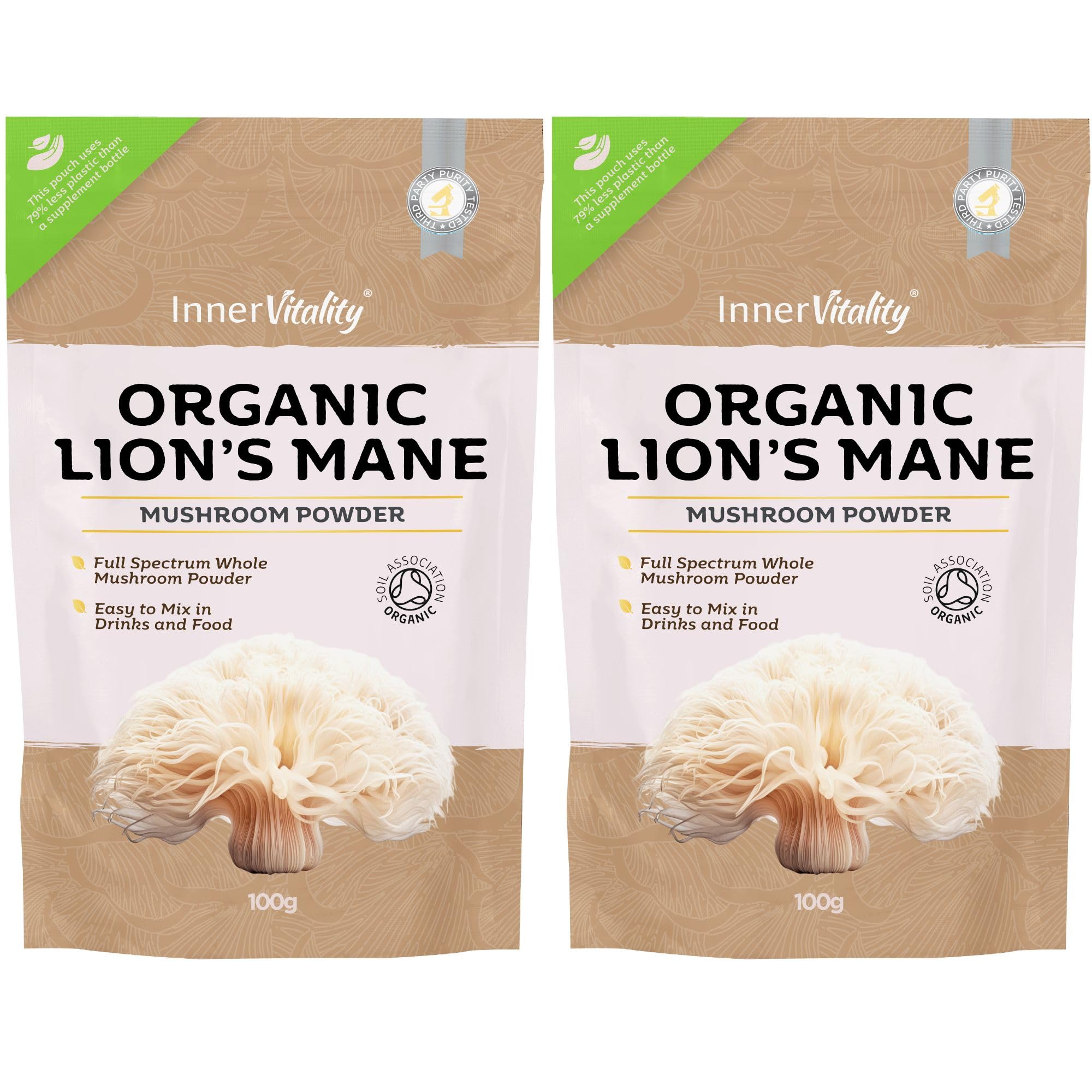 Organic Lions Mane Mushroom Powder - 200g High Strength Full Spectrum ...