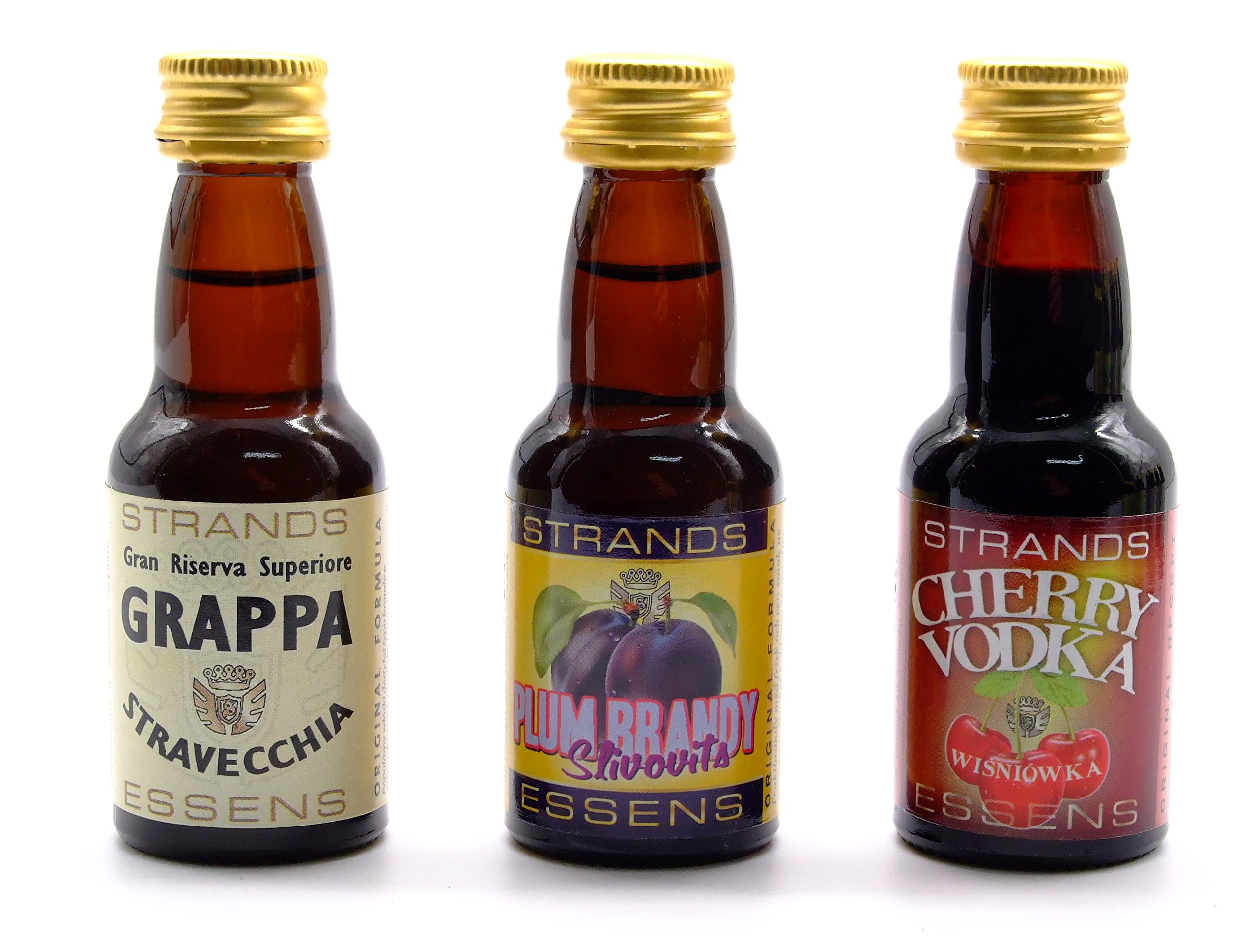Cherry Vodka + Plum Brandy + Grappa 3x25ml - Alcohol Free Extract ...