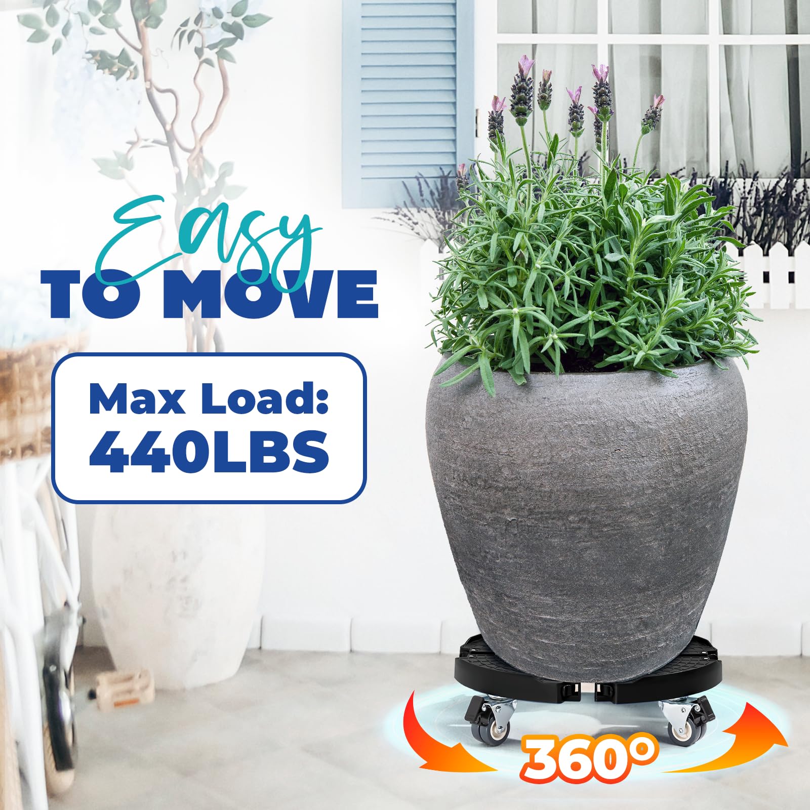 Snapklik.com : Idzo Heavy Duty Plant Caddy