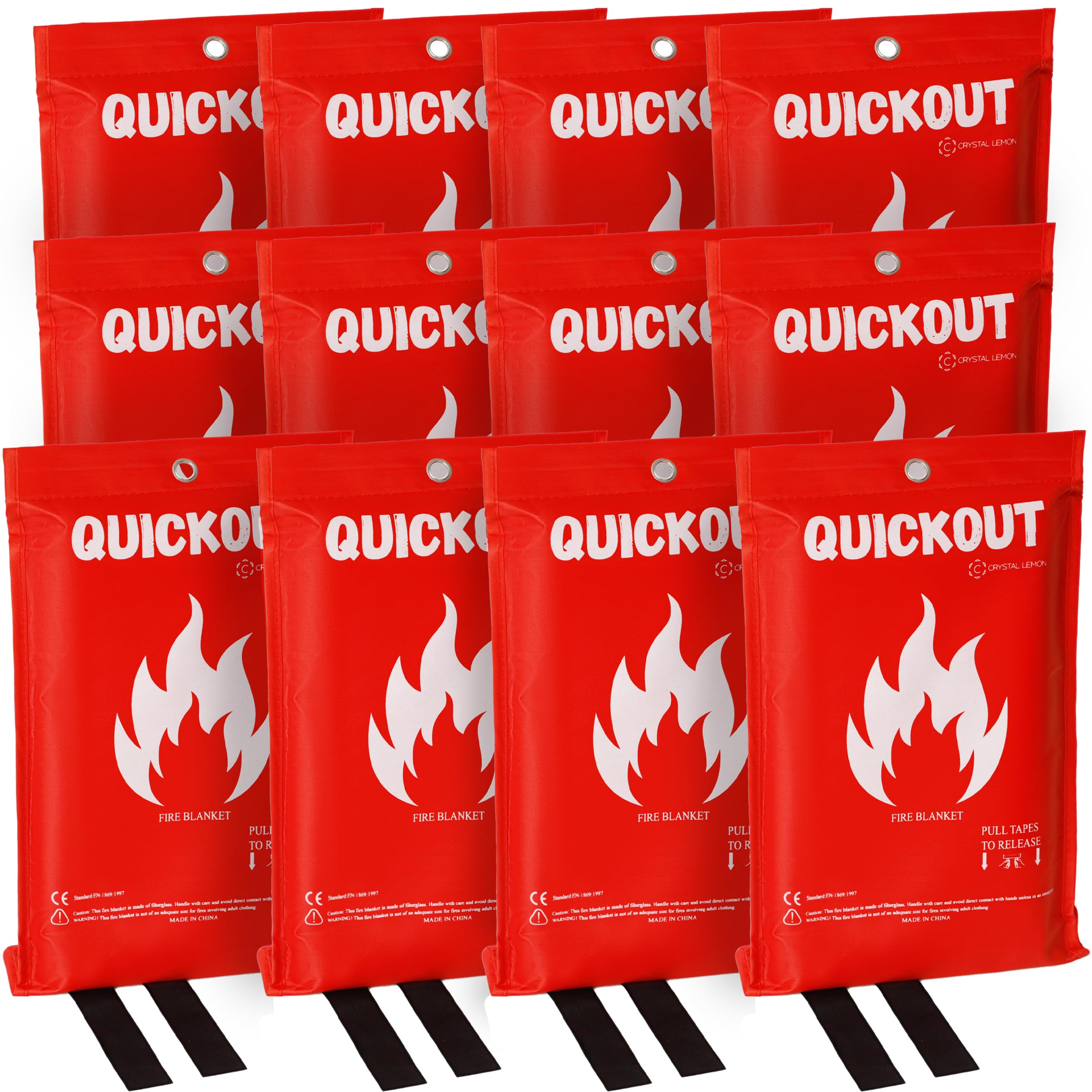 Snapklik.com : Crystal Lemon Fire Blanket 12-Pack, 39x39 Multi-Use ...