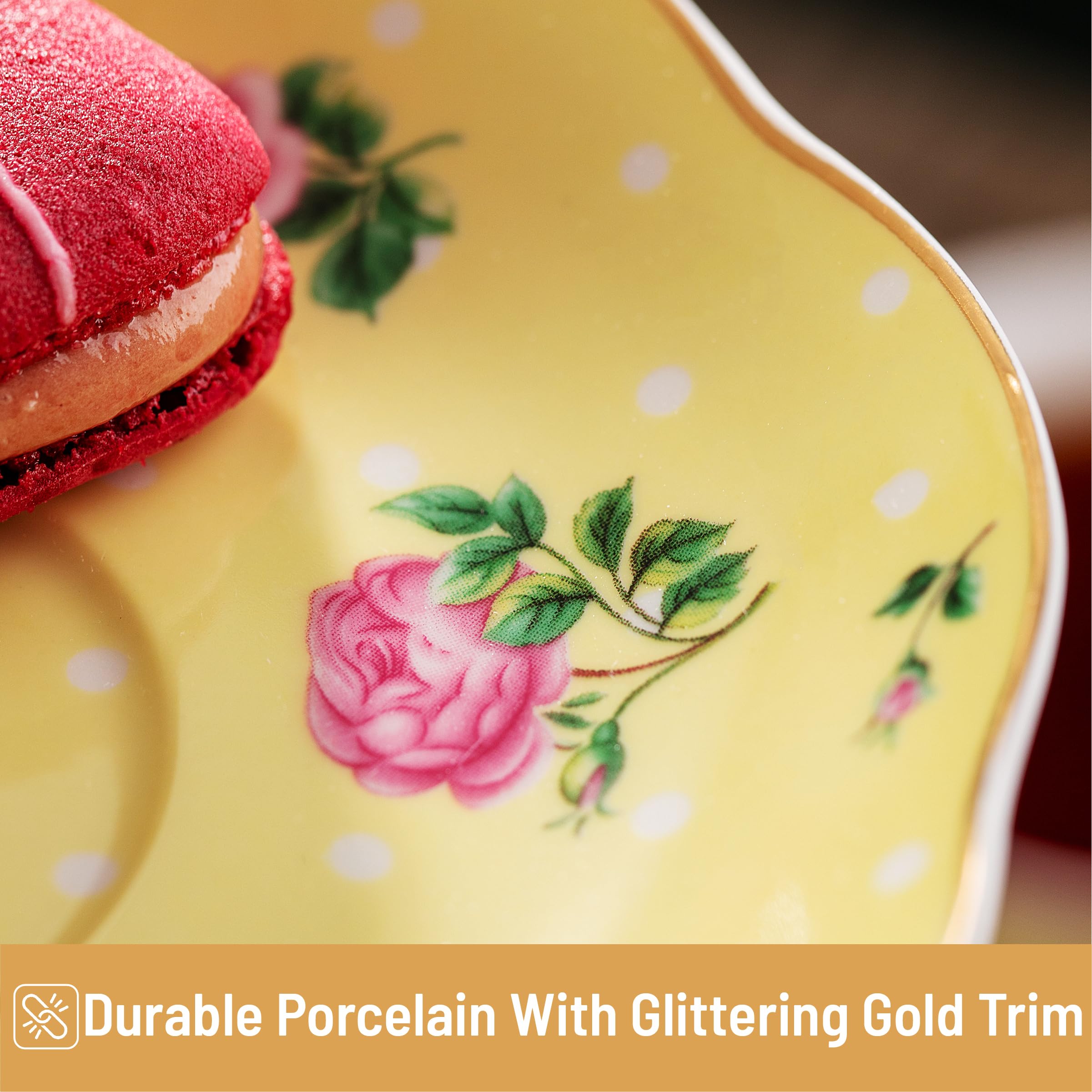 Snapklik.com : BTaT- 3 Tier Dessert Stand, Yellow, Afternoon Tea Stand ...