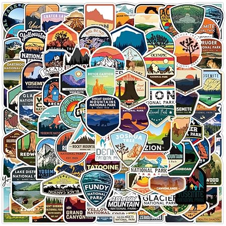 Amazon.com: 50 Pcs Outdoor Adventure Stickers| Wilderness Nature Hiking ...