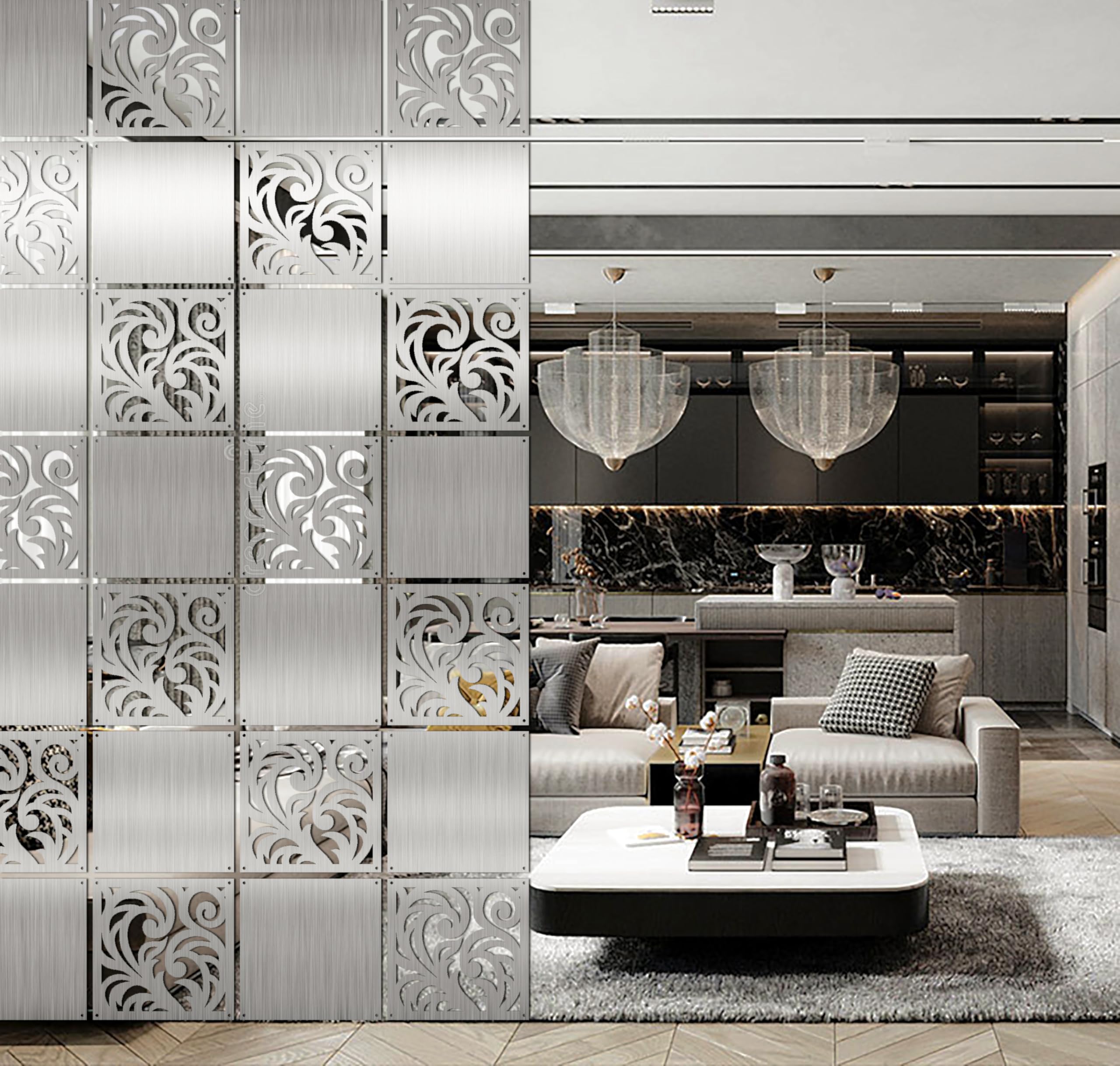 Planet Decor Modern Attractive Hanging DIY Room Divider Static Inky ...