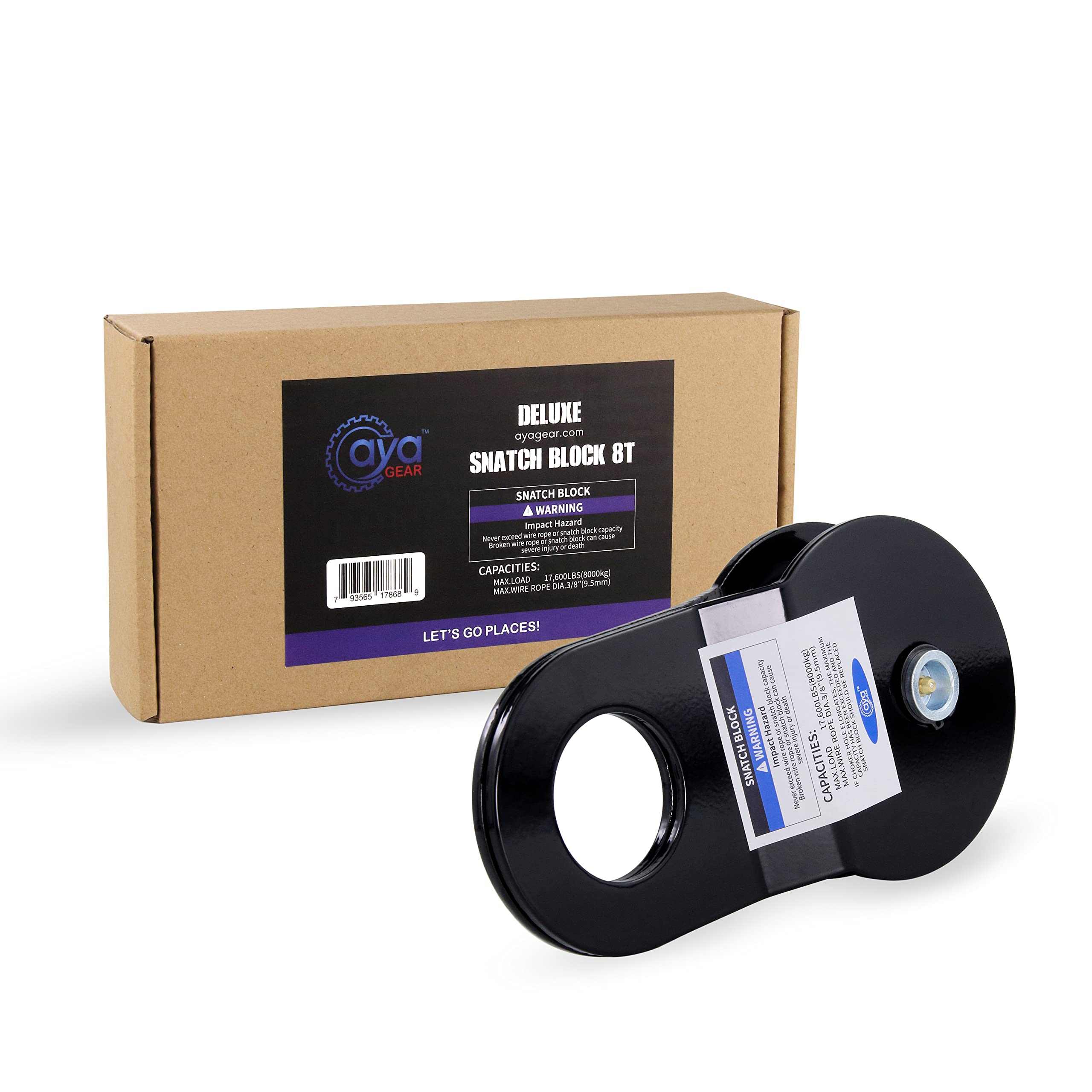 Snapklik.com : AyA Gear 8 Ton Winch Snatch Block Towing Pulley Blocks 17