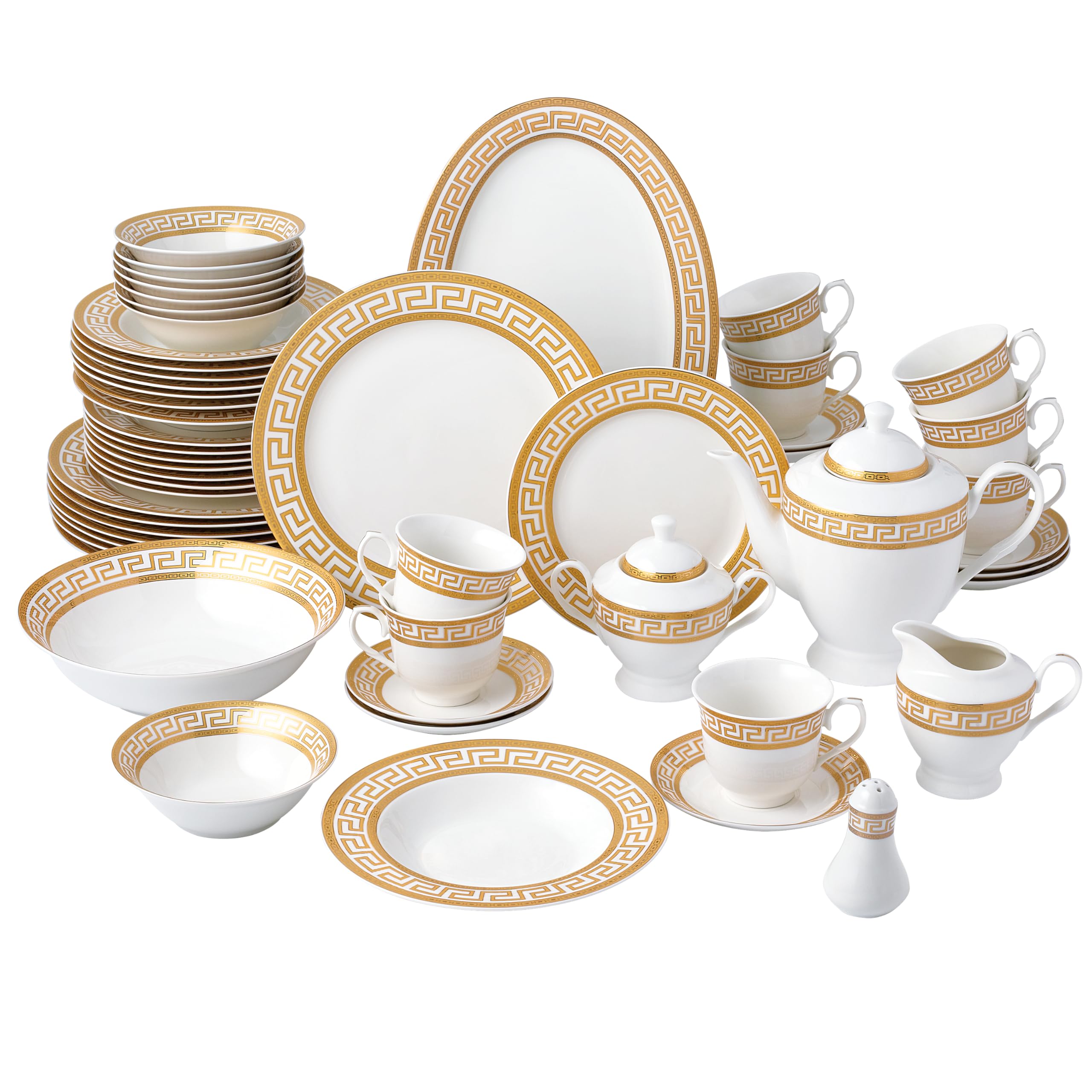 Amazon.com | Joseph Sedgh Collection 57-Piece Bone China Dinnerware Set ...