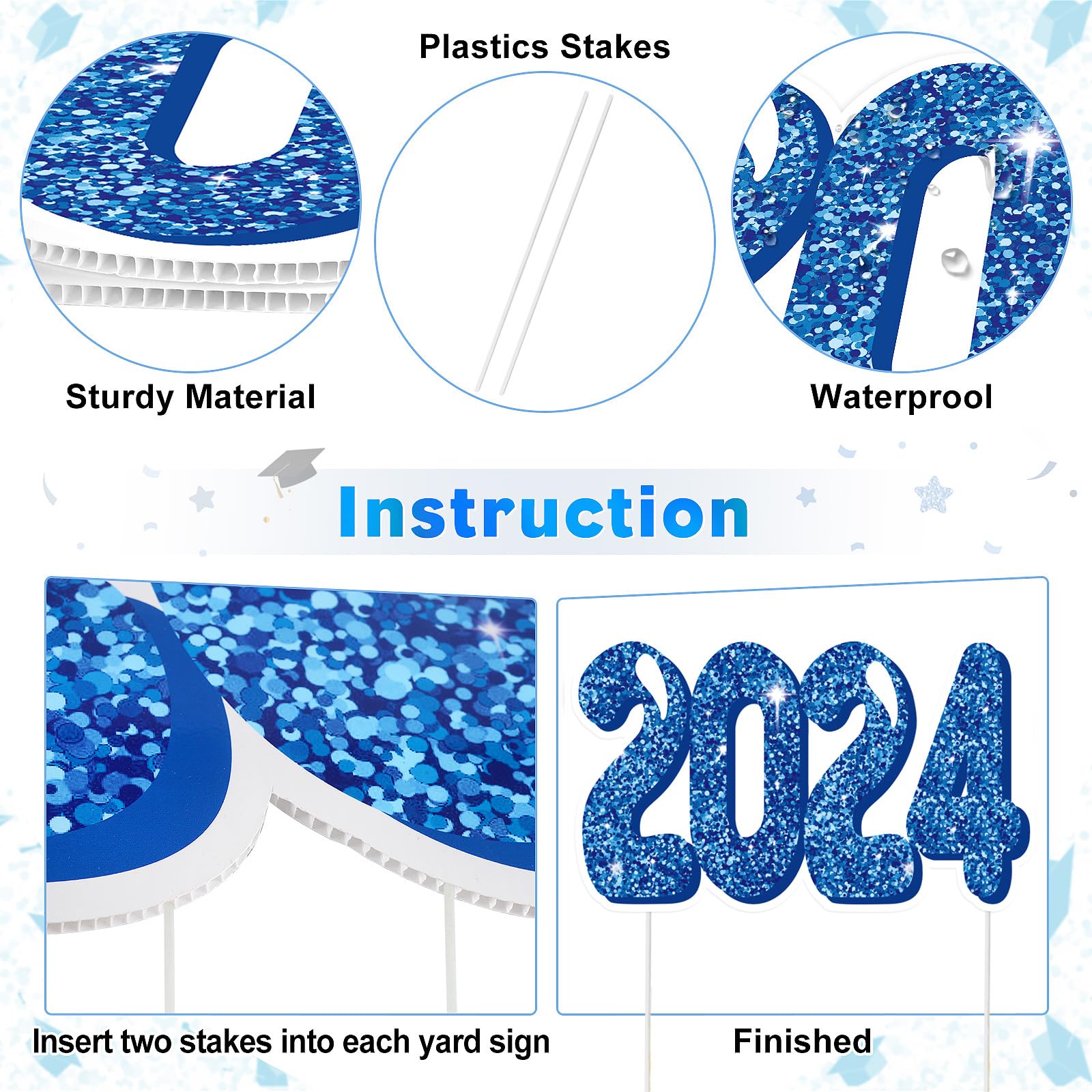 Snapklik.com : KMUYSL Large Graduation Decorations Class Of 2024 Yard ...