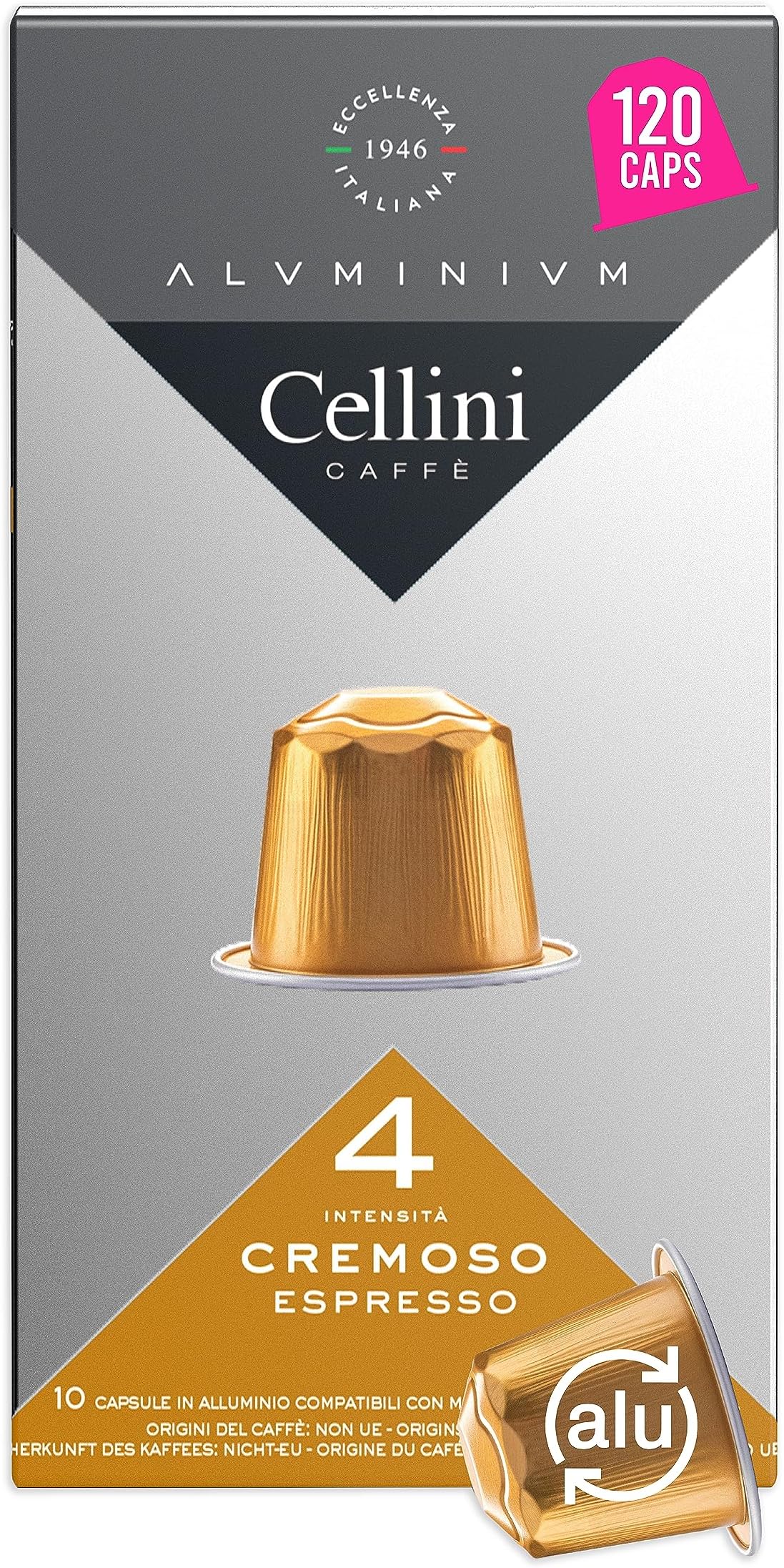 Amazon.com: Cellini Caffè Cremoso Aluminum Nespresso Pods, 120 Count ...