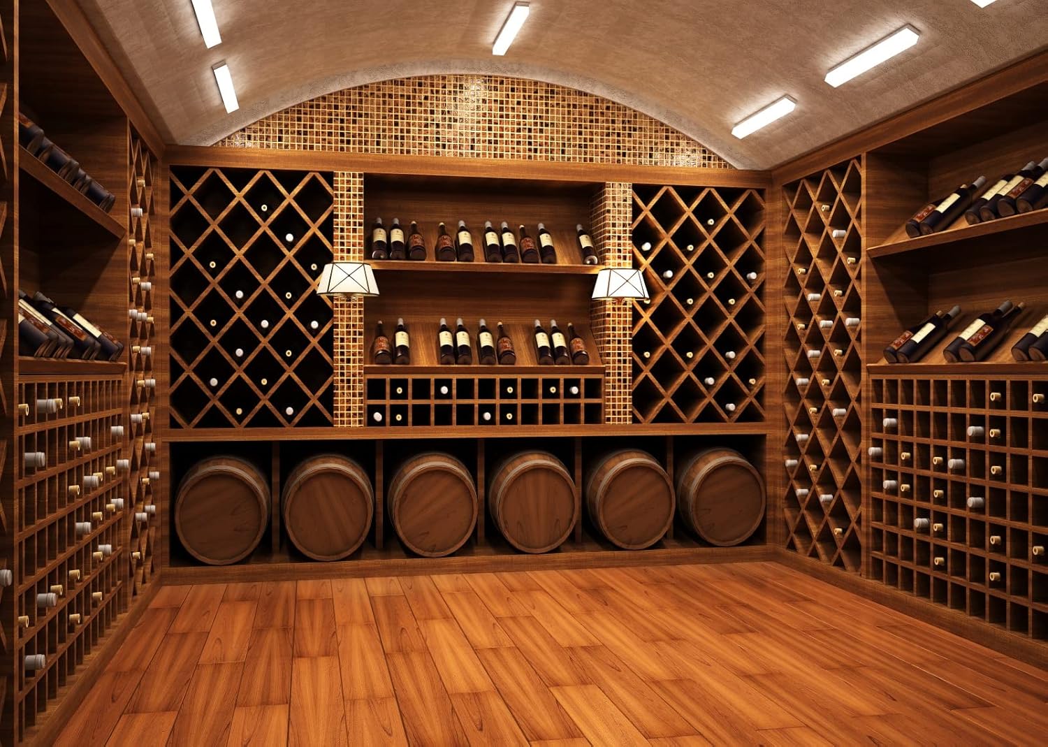 Amazon.com : BELECO 7x5ft Fabric Wine Cellar Backdrop Luxurious Wine ...