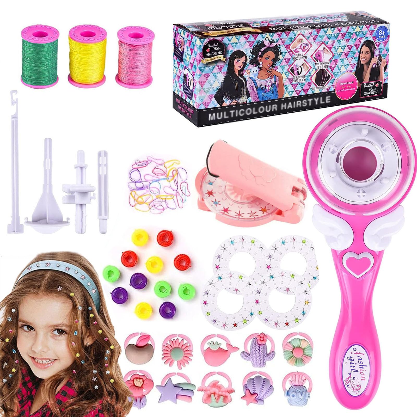 Hair Bedazzler Kit Machine de Tressage de cheveux électrique ...