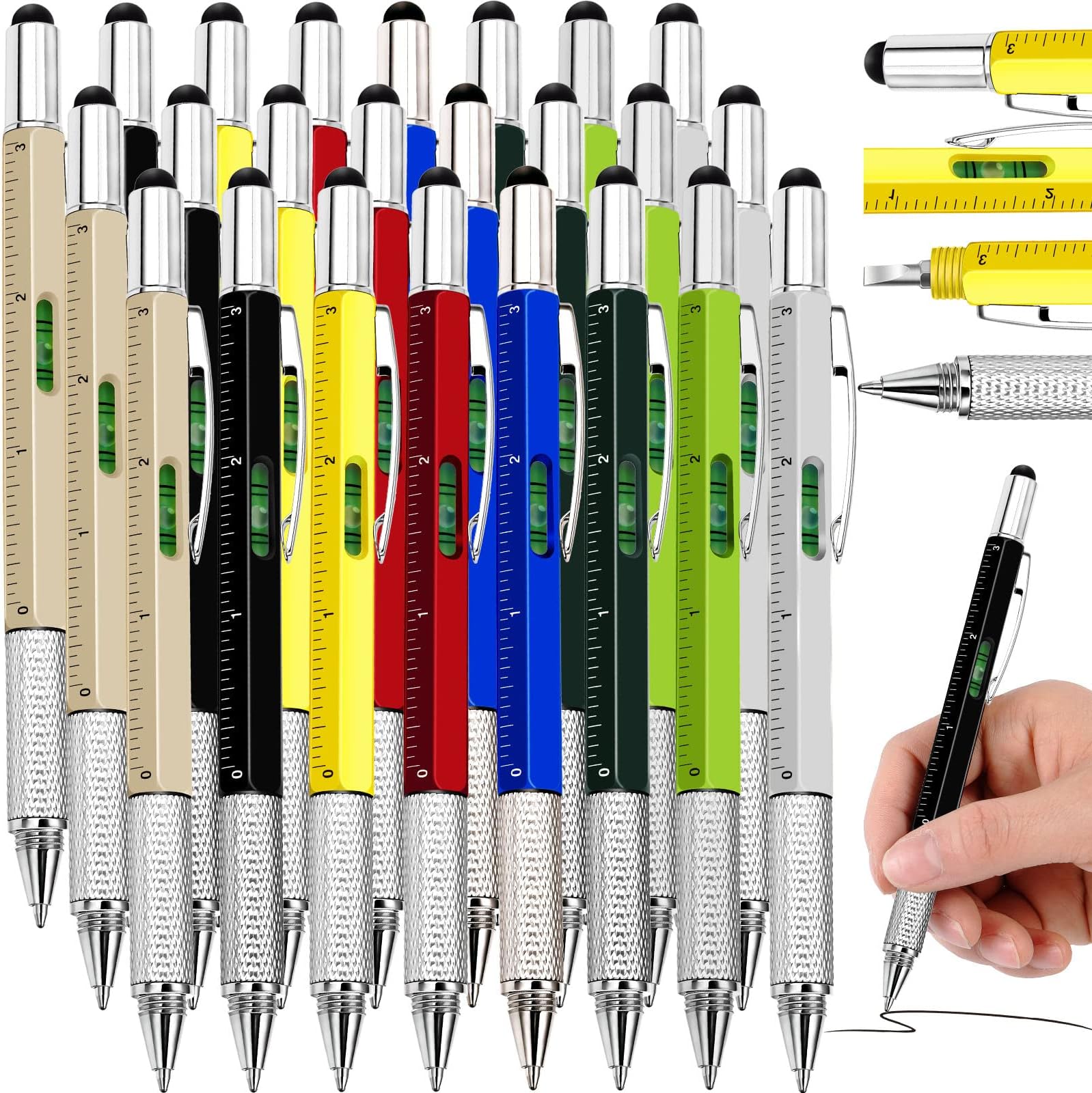 Amazon.com : 30 Pieces Tool Pen 6-in-1 Multitool Tech Tool Pen with ...