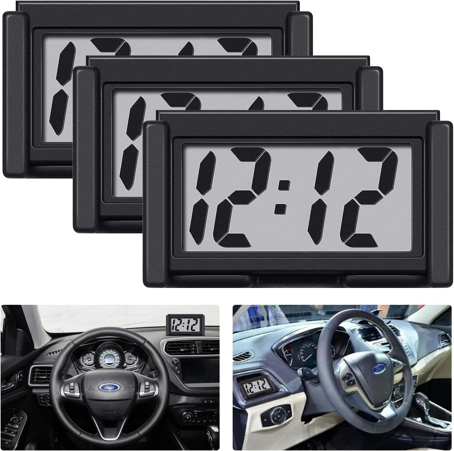 Amazon.com: Suvnie Car Dashboard Digital Clock, Mini Portable Digital ...