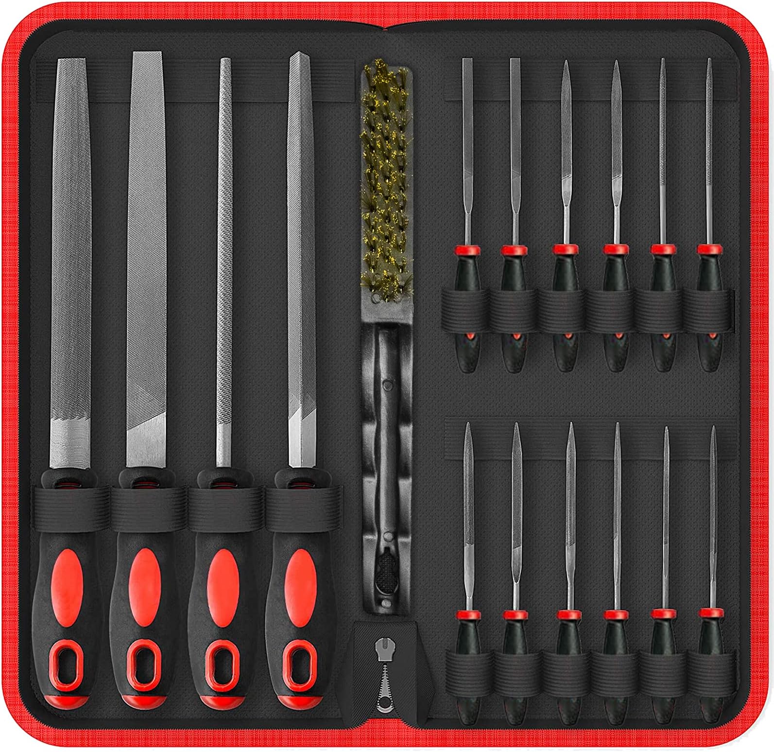 Hi-Spec 21pc Metal Hand & Needle File Tool Kit Set Bundle with Carbon ...