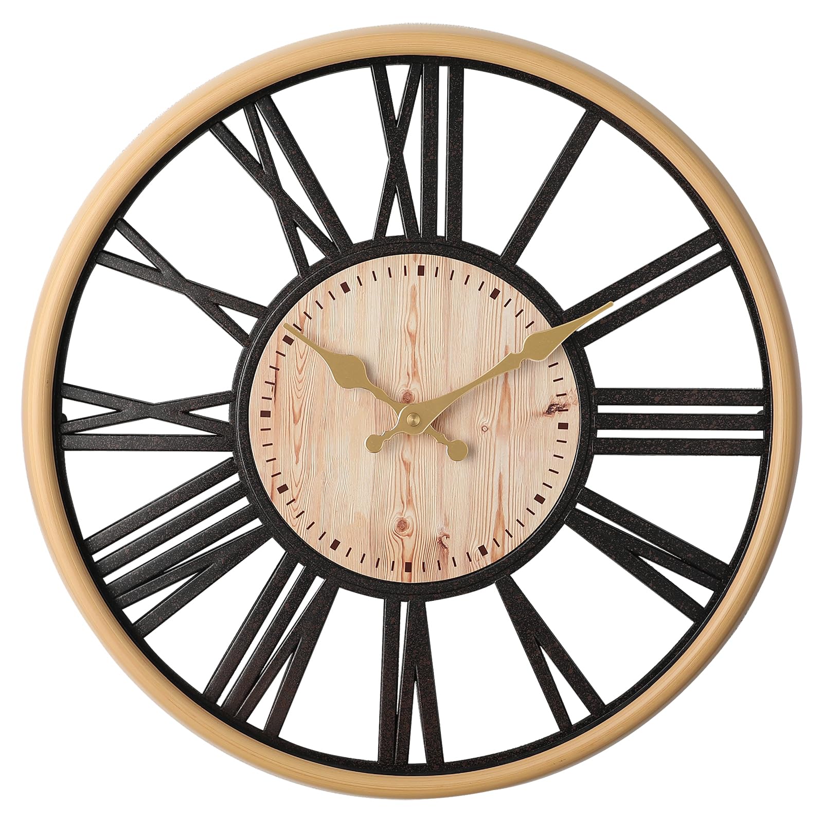 Amazon.com: DIYZON Classicl Style Curved Glass 16'' Wall Clock Retro ...