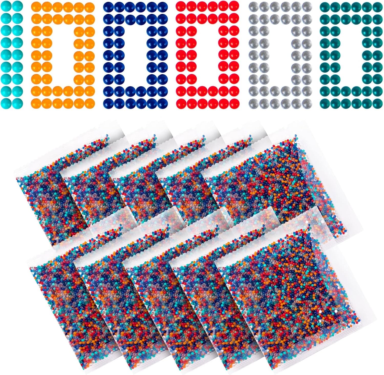 100,000 Pcs Gel Blaster Ammo, 7-8mm Gel Splatter Water Bullets Refill ...