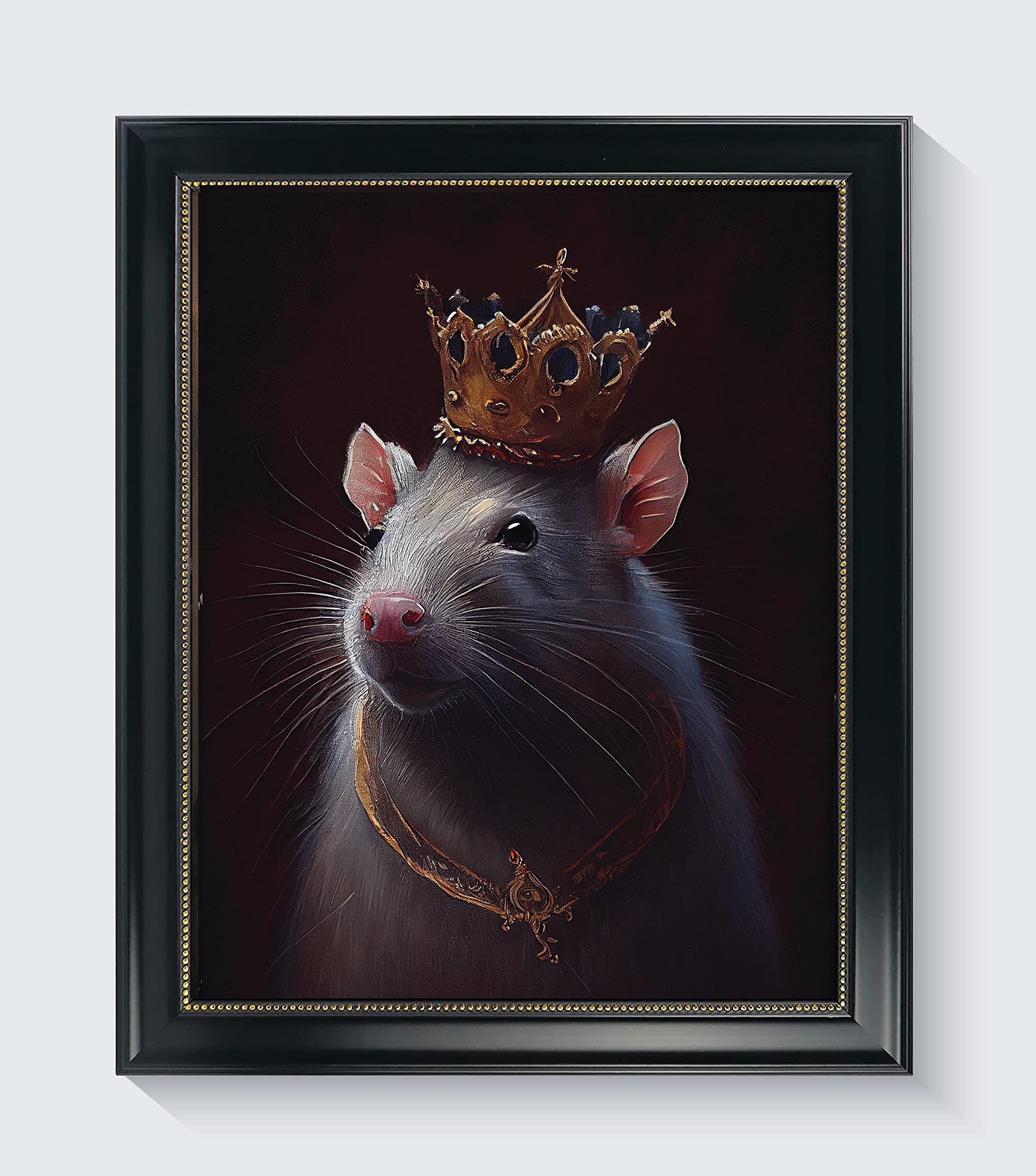 Amazon.com: Rat with Crown Gothic Art Print Poster, Goth Wall Art ...