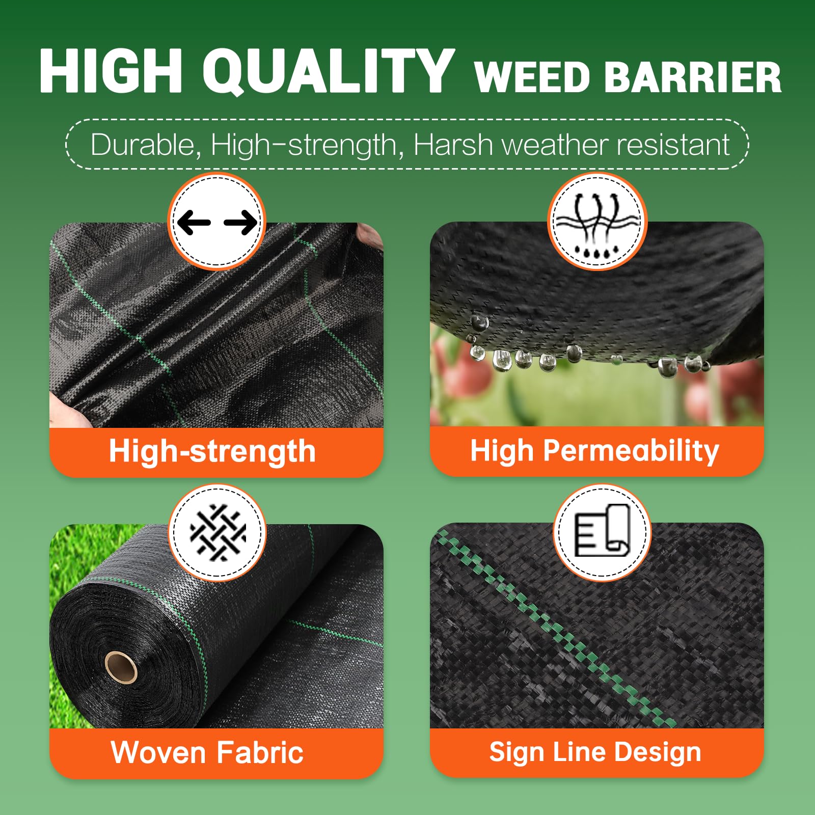 Garden Tarp Best Weed Barrier Fabric For Tree And Plant Growth Under ...