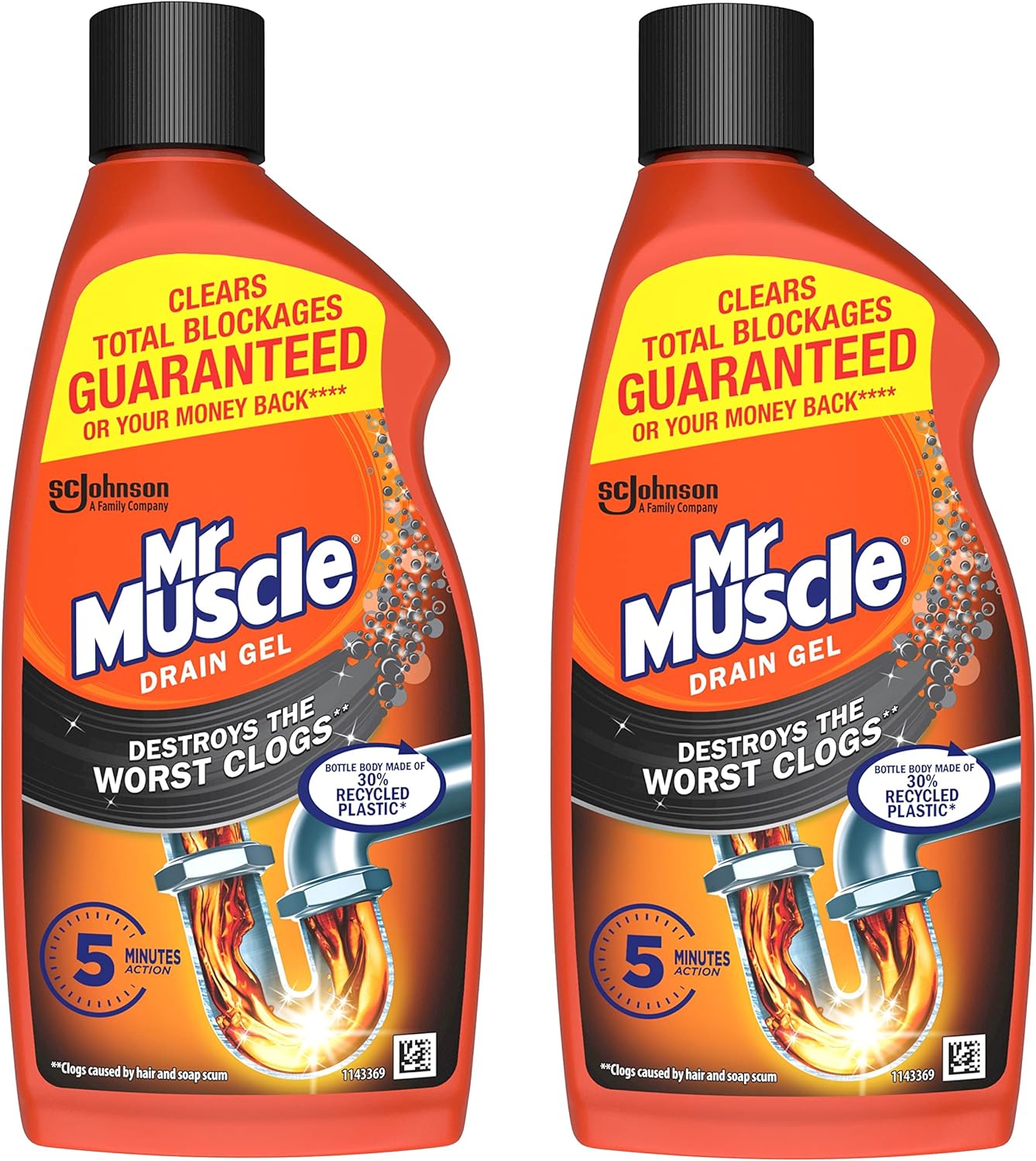 Mr Muscle Drain Unblocker, Sink & Drain Cleaner, Heavy Duty Drain Gel ...