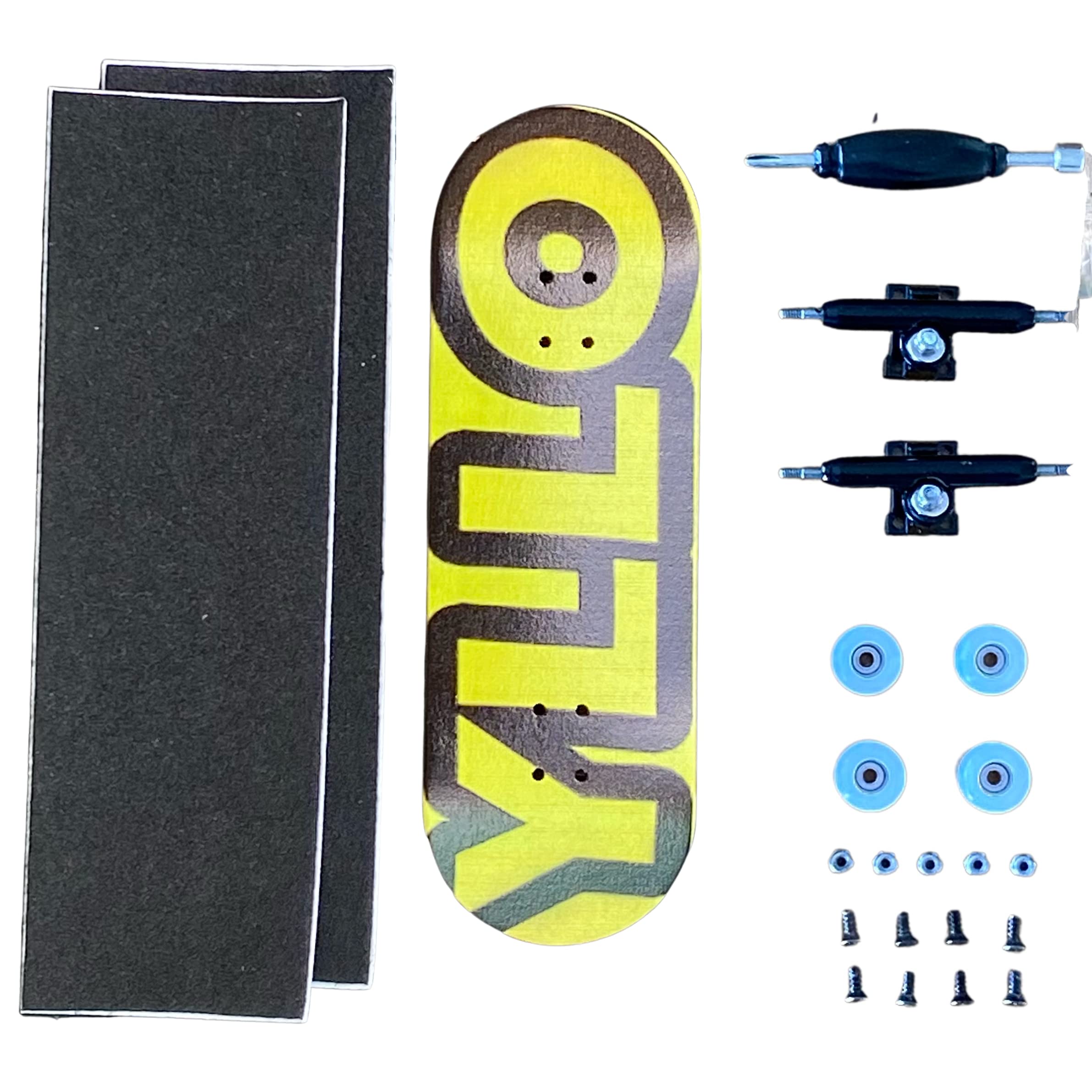Buy Yllo Big Yellow Complete 5 Ply Wood 100mm x 33mm Fingerboard with ...
