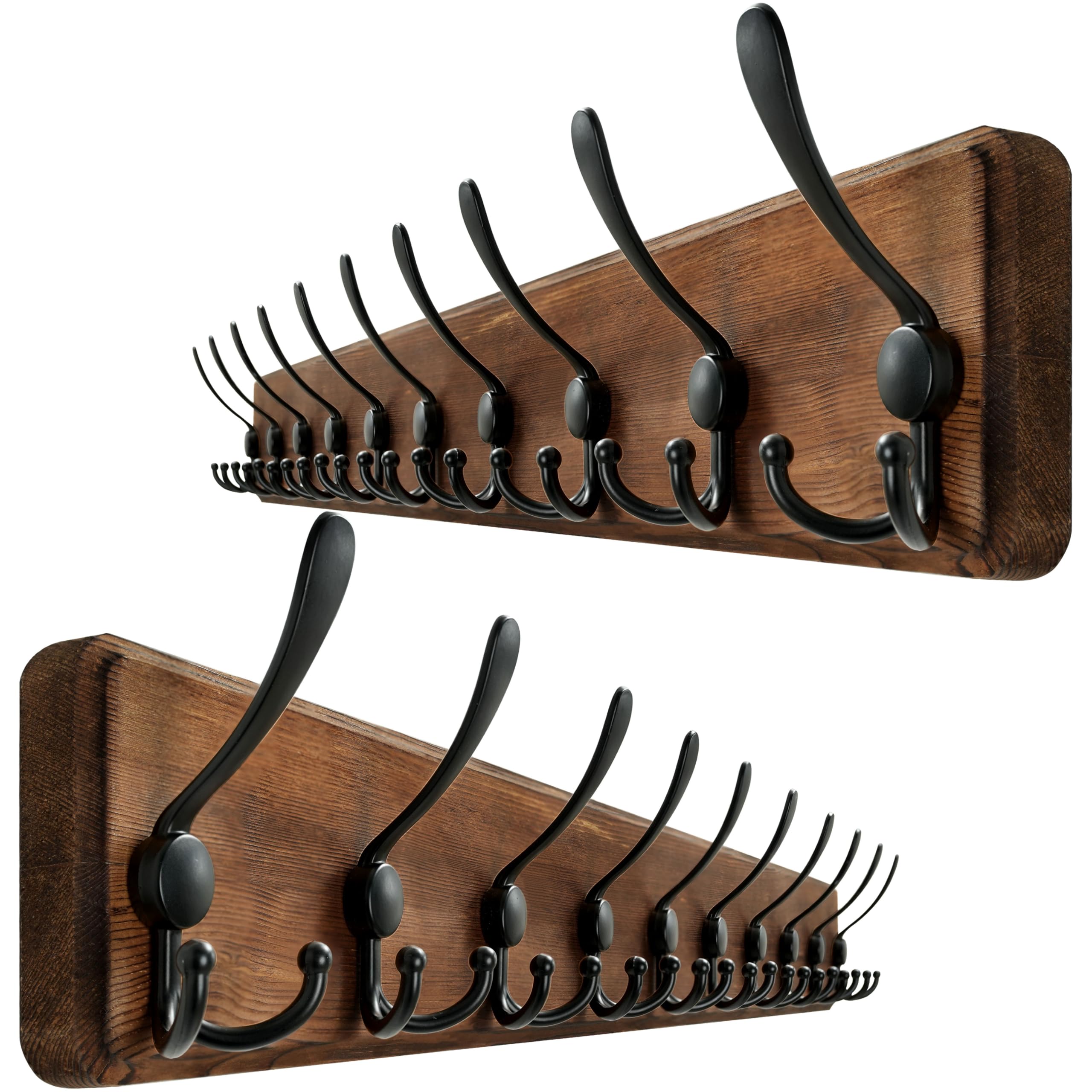 Amazon.com: WEBI Coat Rack Wall Mounted,38 9/16" Long,10 Hooks,Wood ...