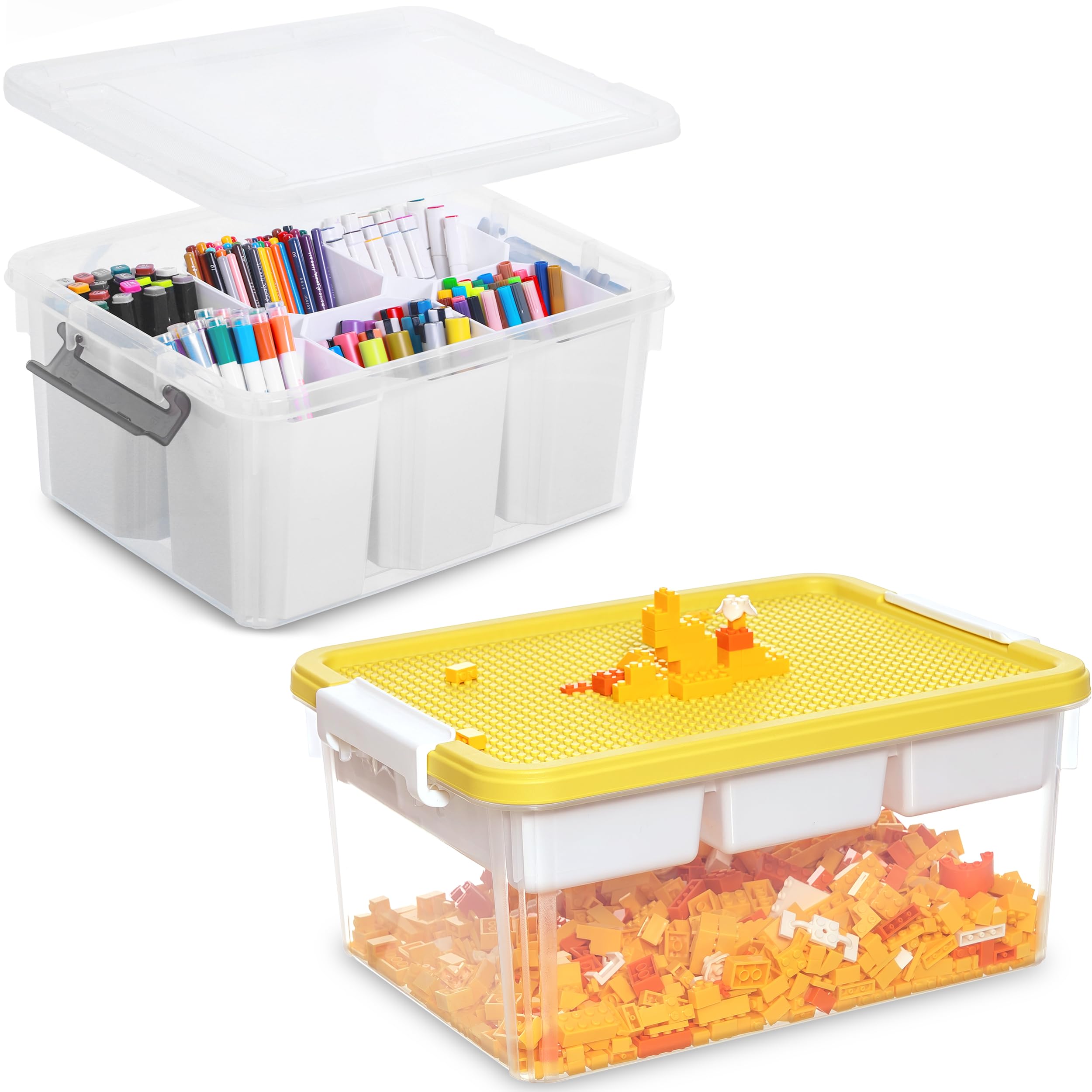 Amazon.com - Citylife 17 QT Plastic Storage Bins Clear Storage Box with ...