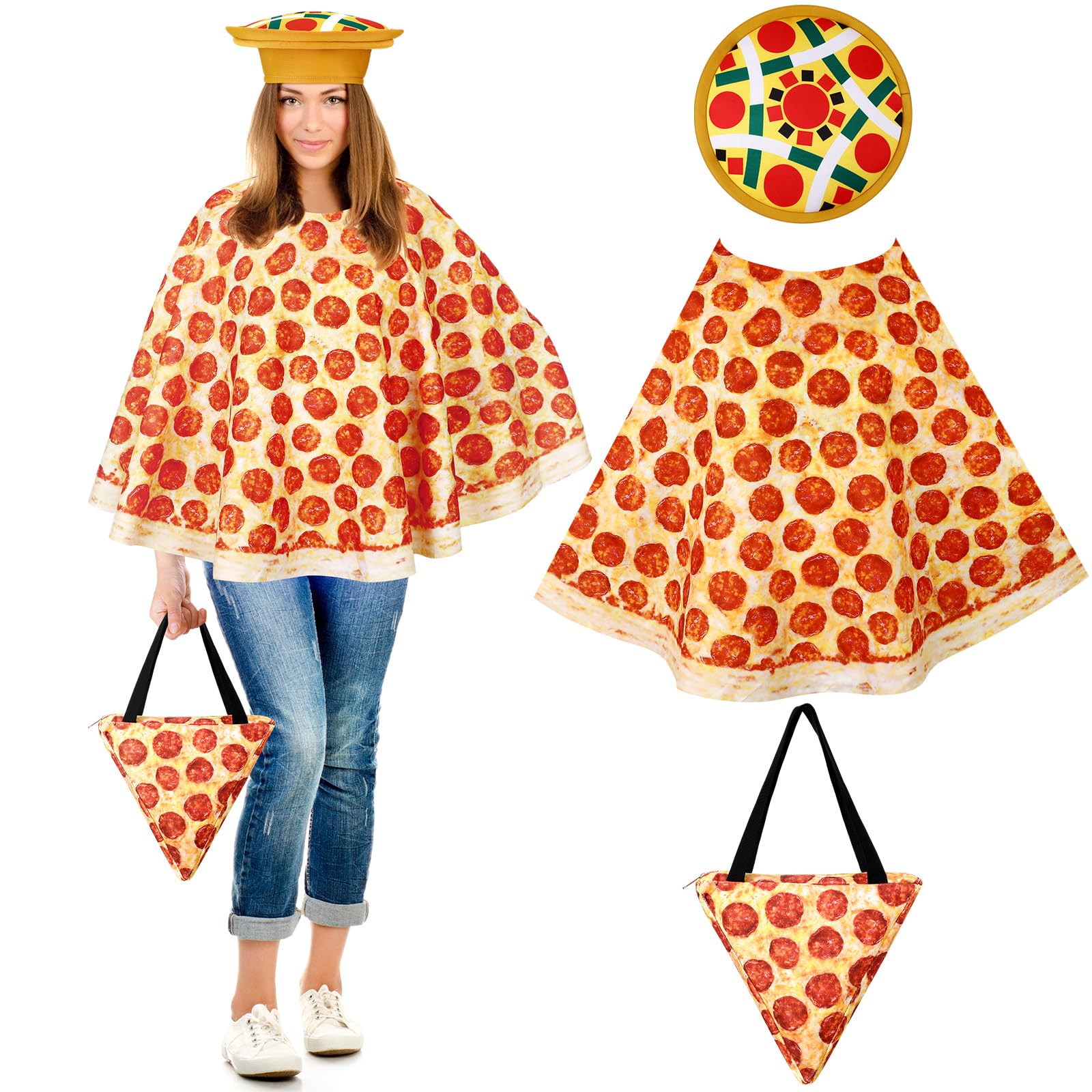 Amazon.com: Eurzom 3 Pcs Women's Halloween Pizza Costume Set Include ...