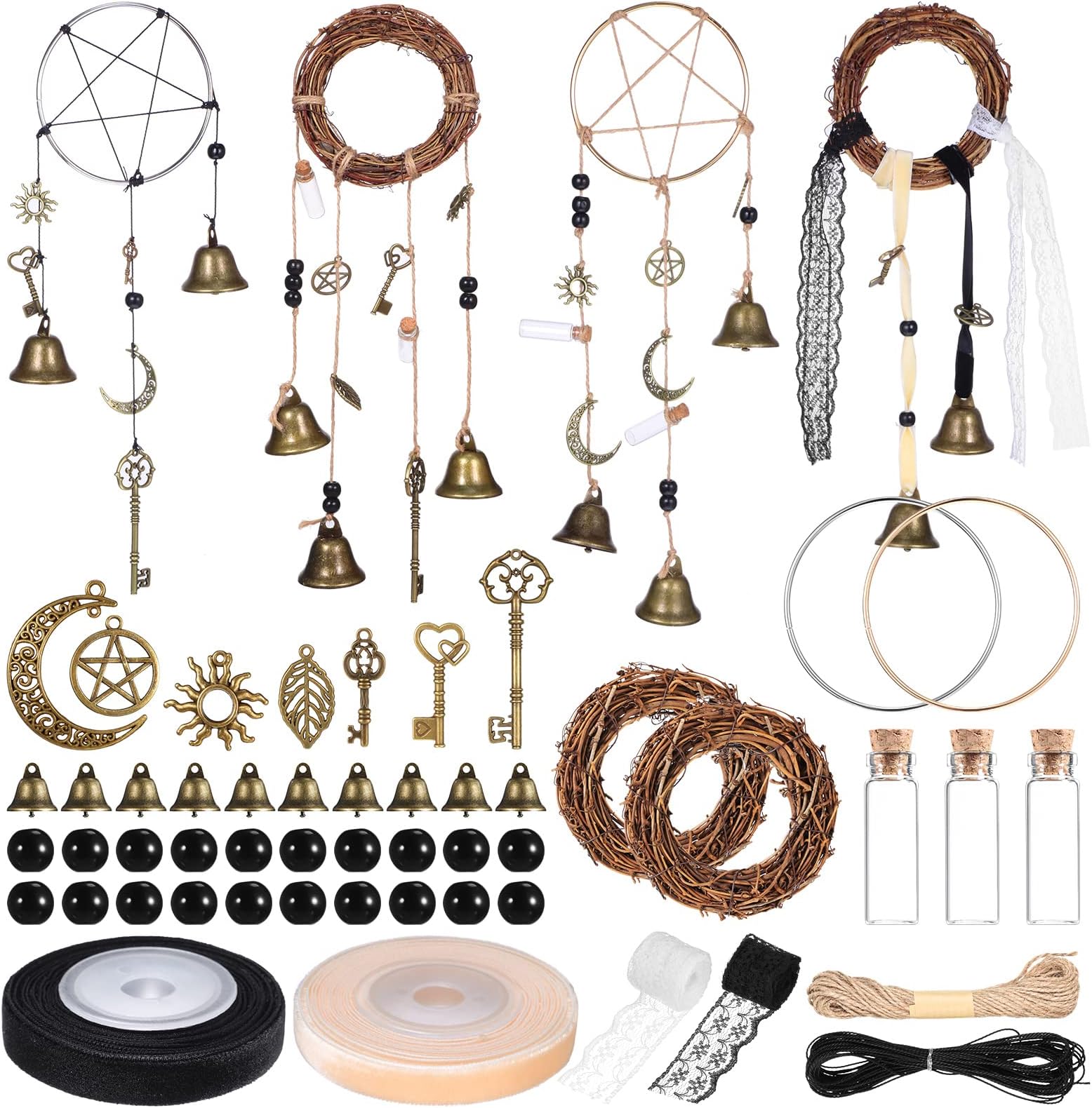 Amazon.com: FREEBLOSS 3 Set DIY Witch Bells Kit Witches Bells with ...