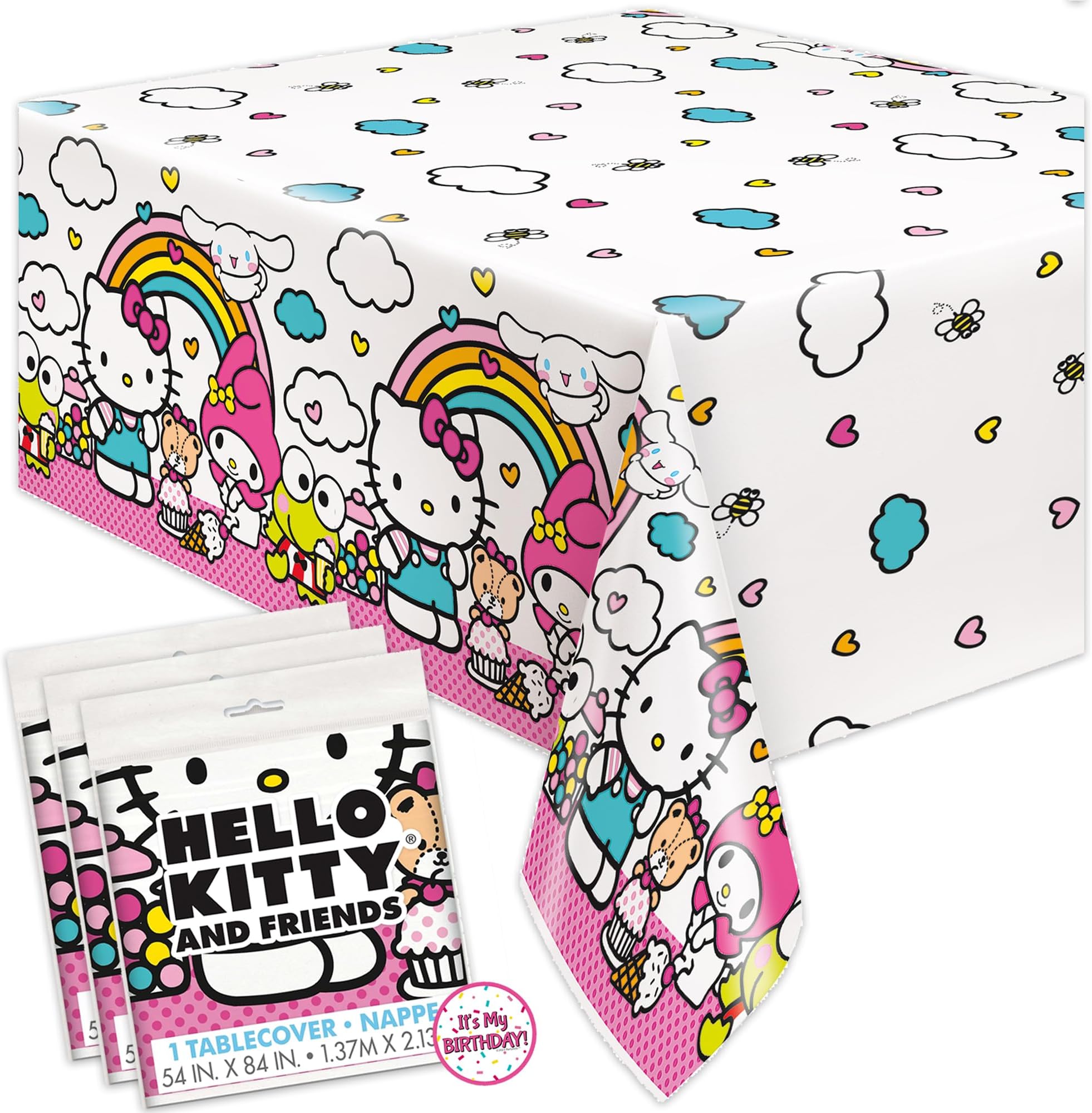 Amazon.com: Unique Hello Kitty Birthday Decorations - Rectangular ...