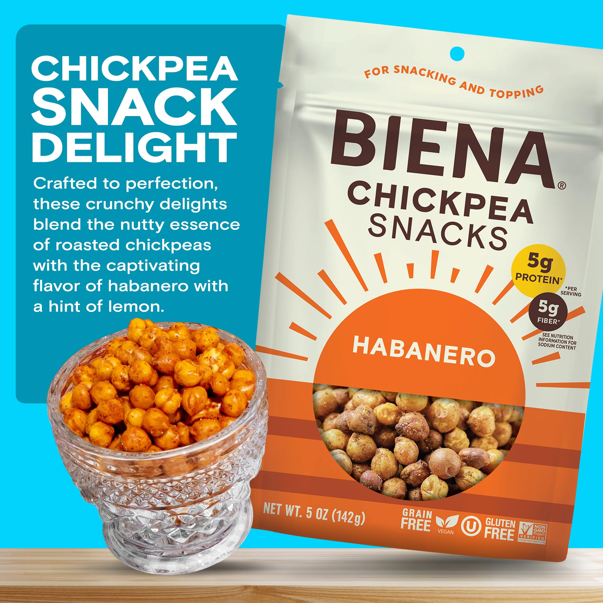 Snapklik.com : BIENA Chickpea Snacks - Crunchy Roasted Chickpeas - High ...