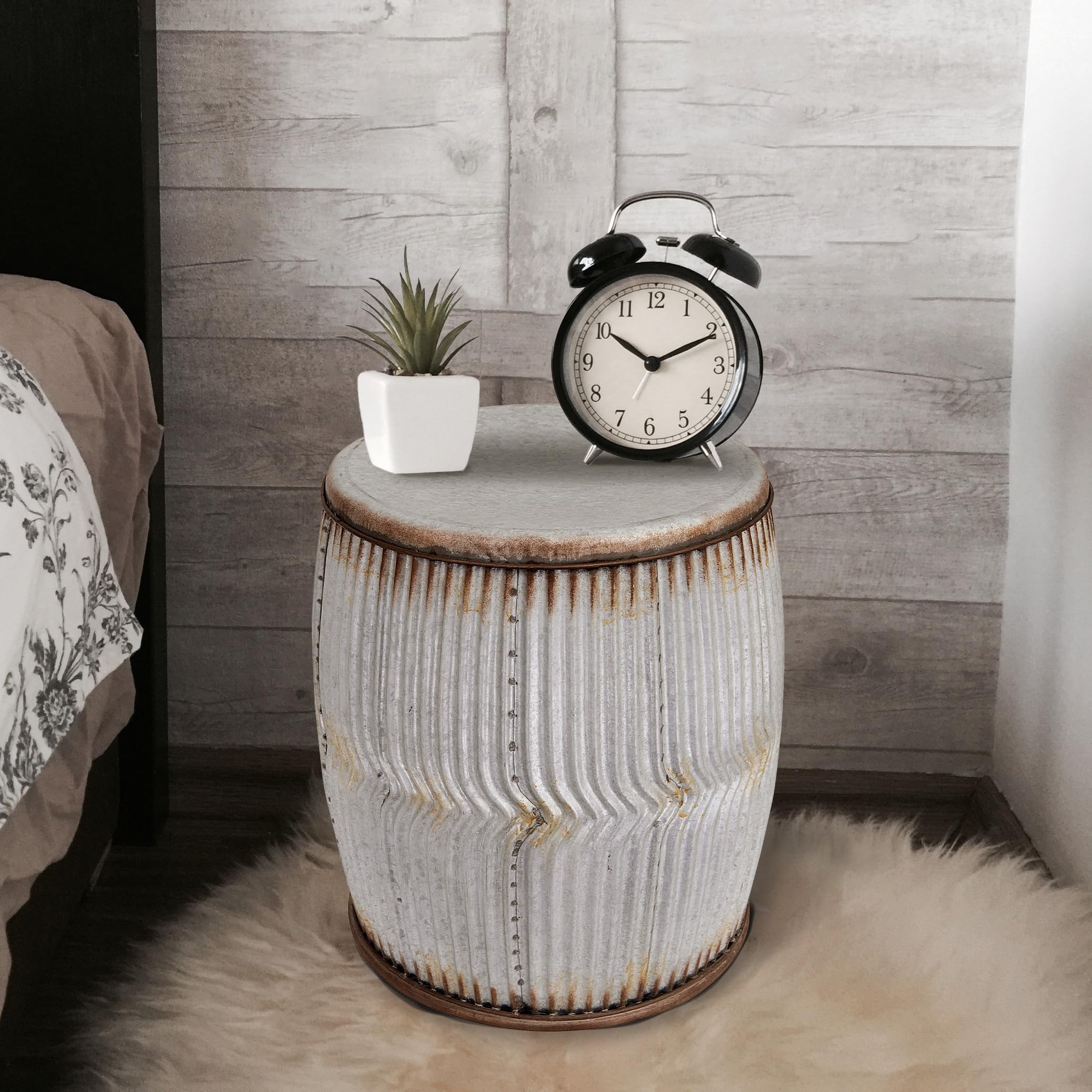 Amazon.com: Creative Co-Op Round Metal Stool/Side Table : Home & Kitchen