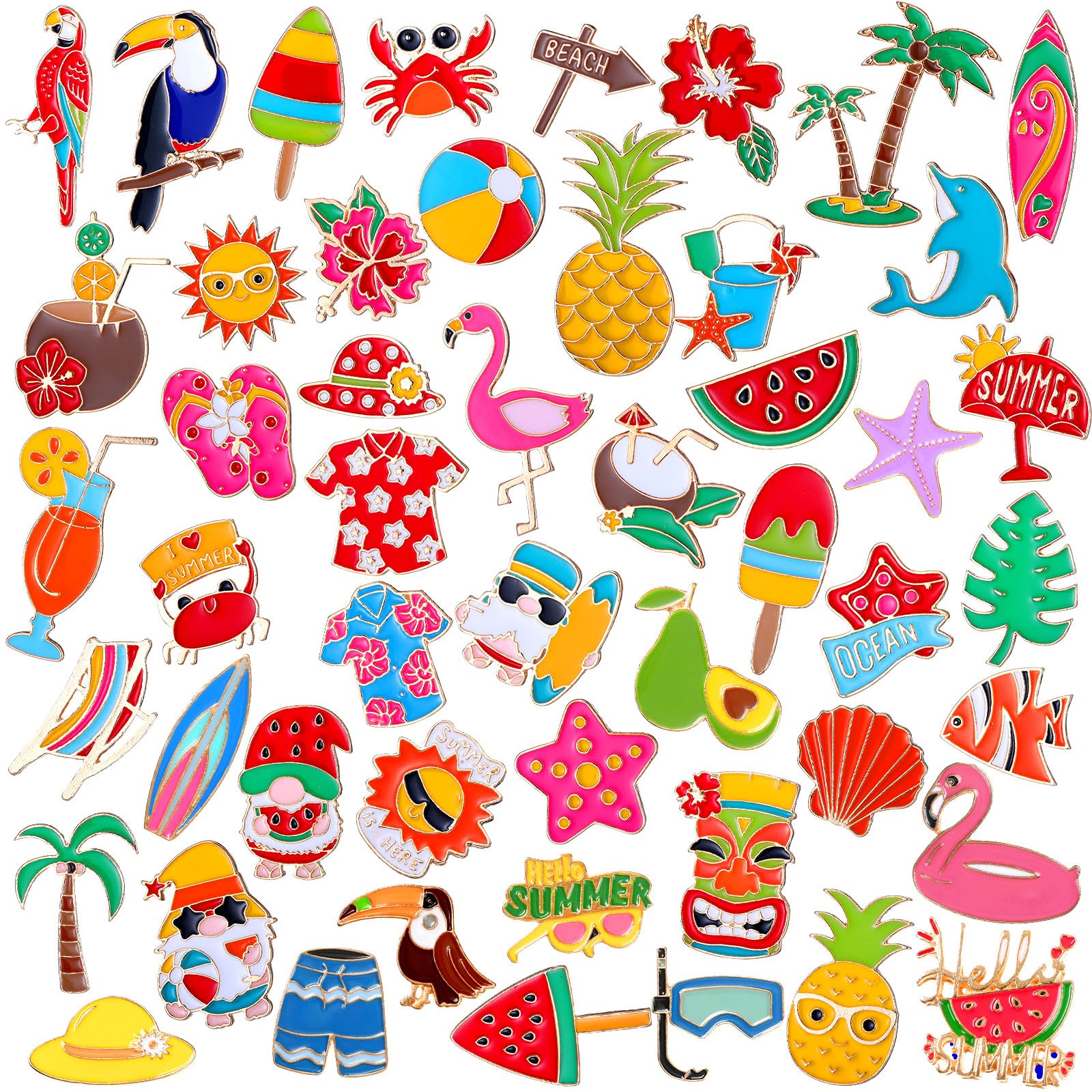 Amazon.com: Ceenna 100 Pcs Summer Enamel Pins Bulk for Backpacks ...