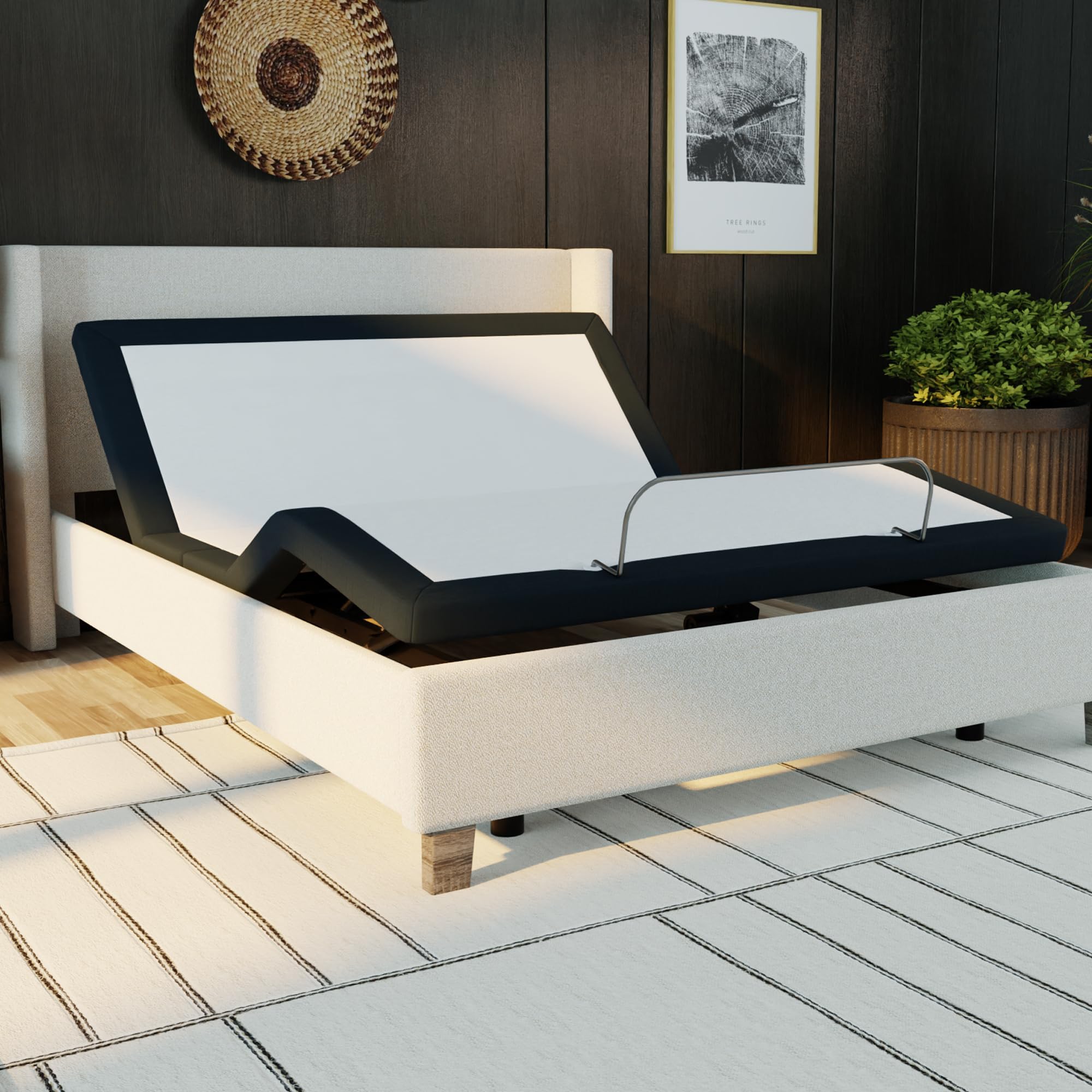 Blissful Nights Full Adjustable Bed Base with Wireless Remote Head and ...