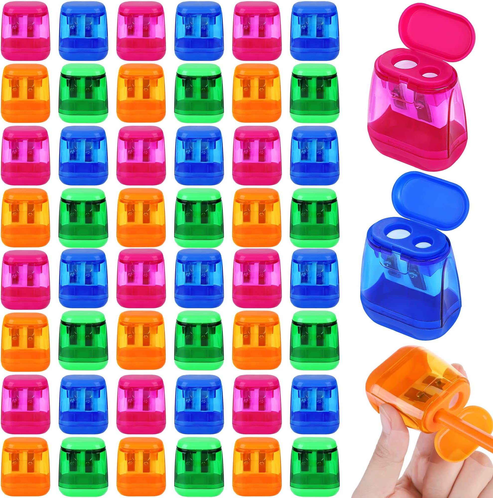 Amazon.com : AUSTARK 24Pcs Pencil Sharpener Manual, Assorted Color ...