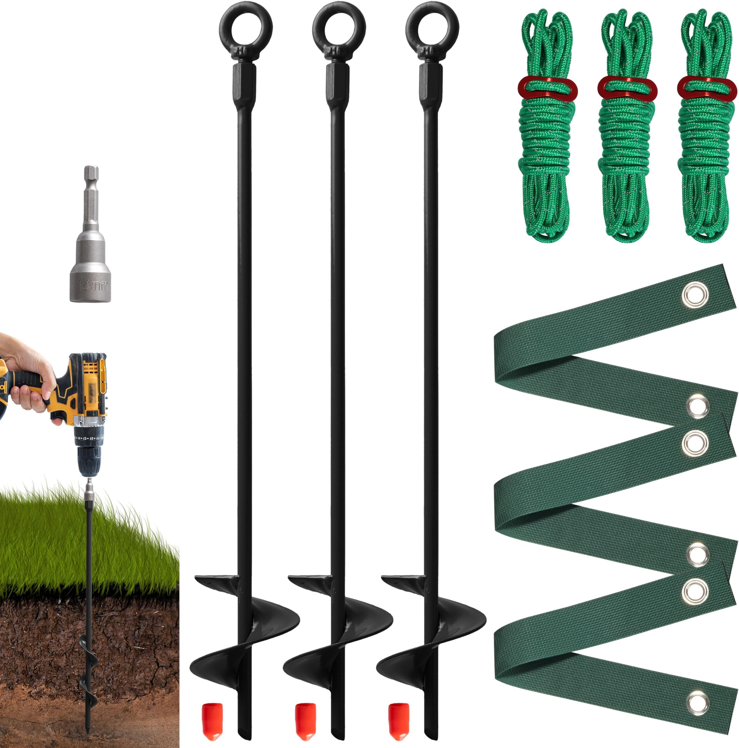 Amazon.com : VASGOR Heavy Duty 16” Tree Stakes and Supports for Young ...
