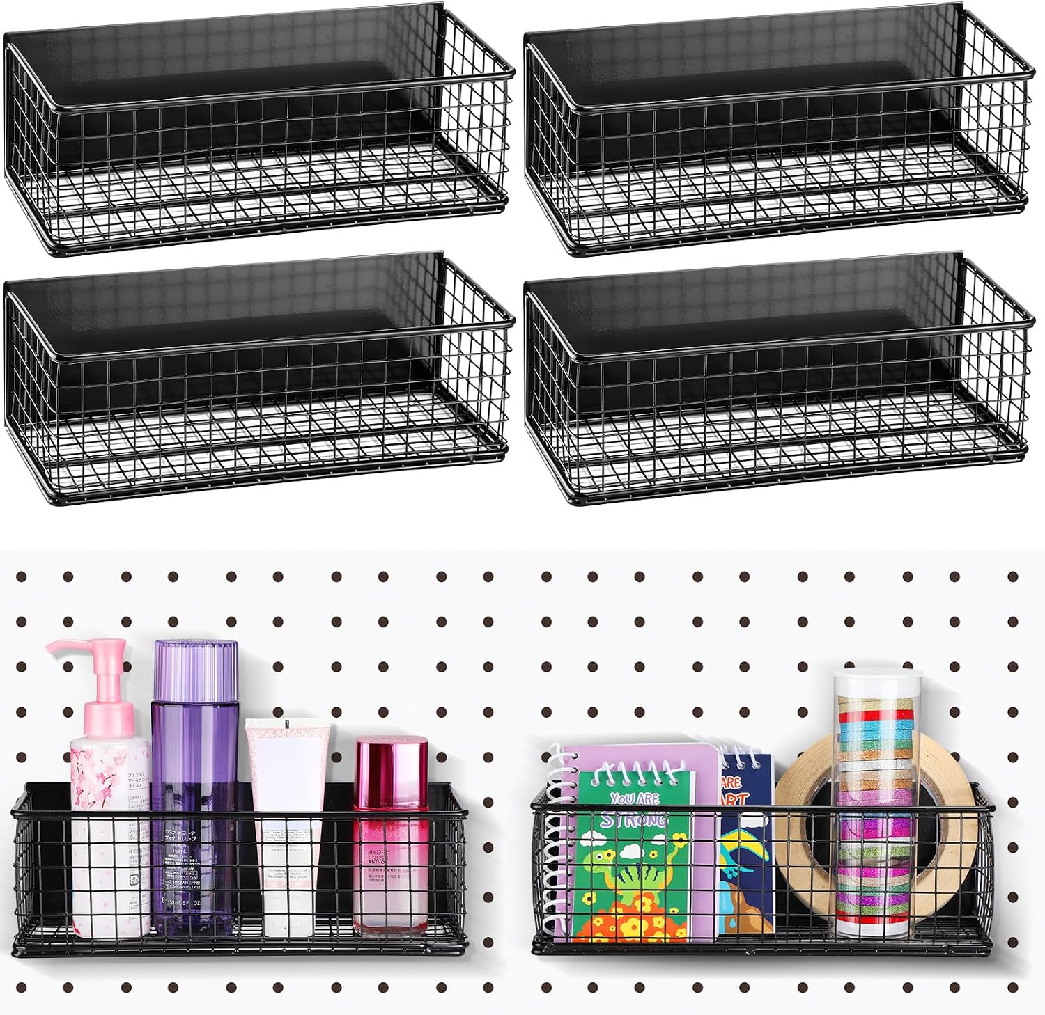 Amazon.com: Inbagi 4 Pcs Pegboard Organizer Accessories 2 Sizes ...