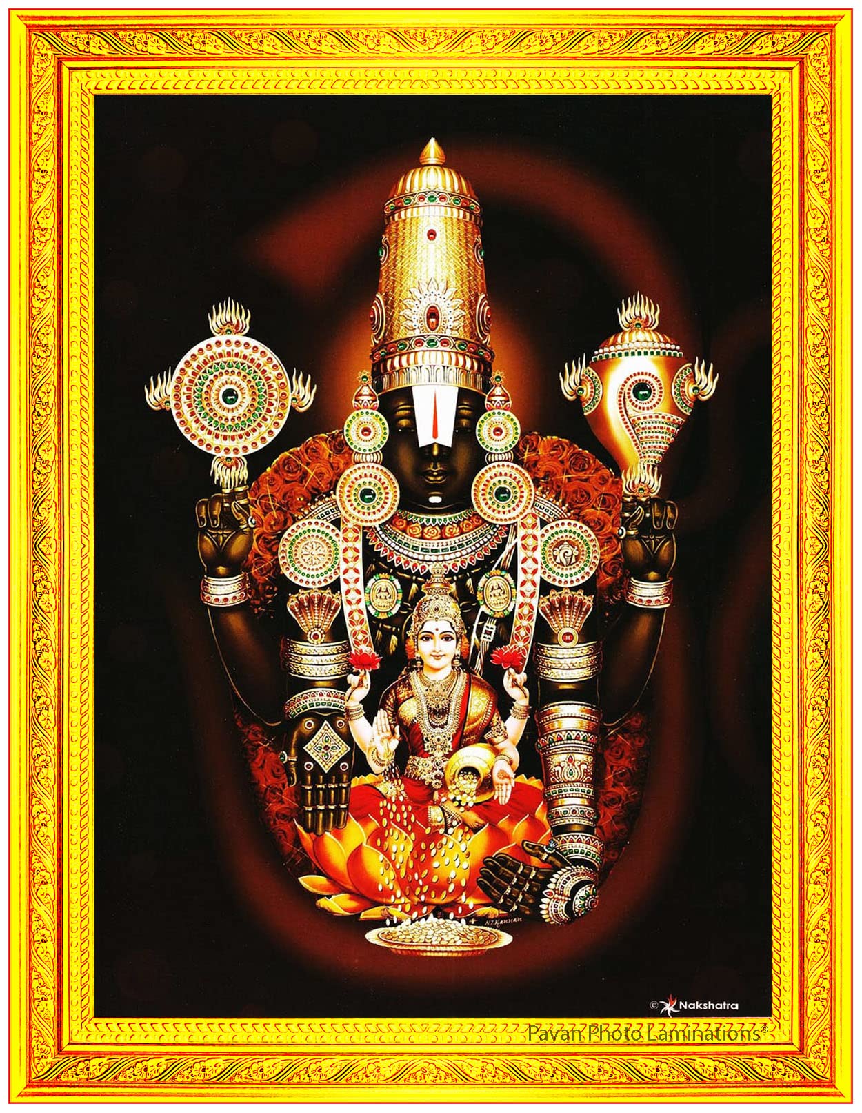 Buy Pavan Photo Laminations, Lord Tirupati Balaji Perumal God Bhagwan ...