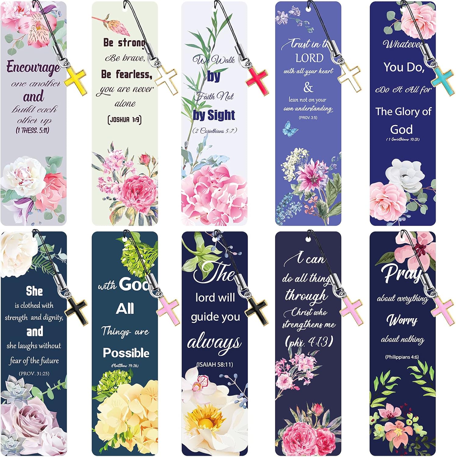 Amazon.com: 20 piezas de versículos bíblicos inspiradores de las ...